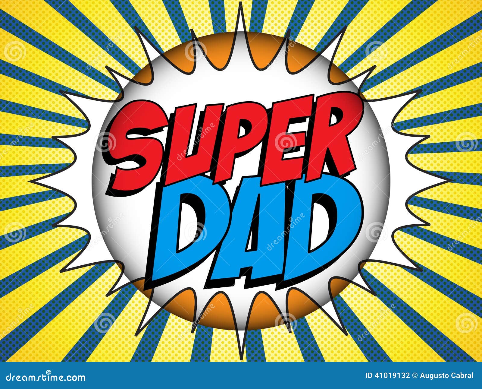 Happy Father Day Super Hero Dad Stock Vector - Illustration of ...
