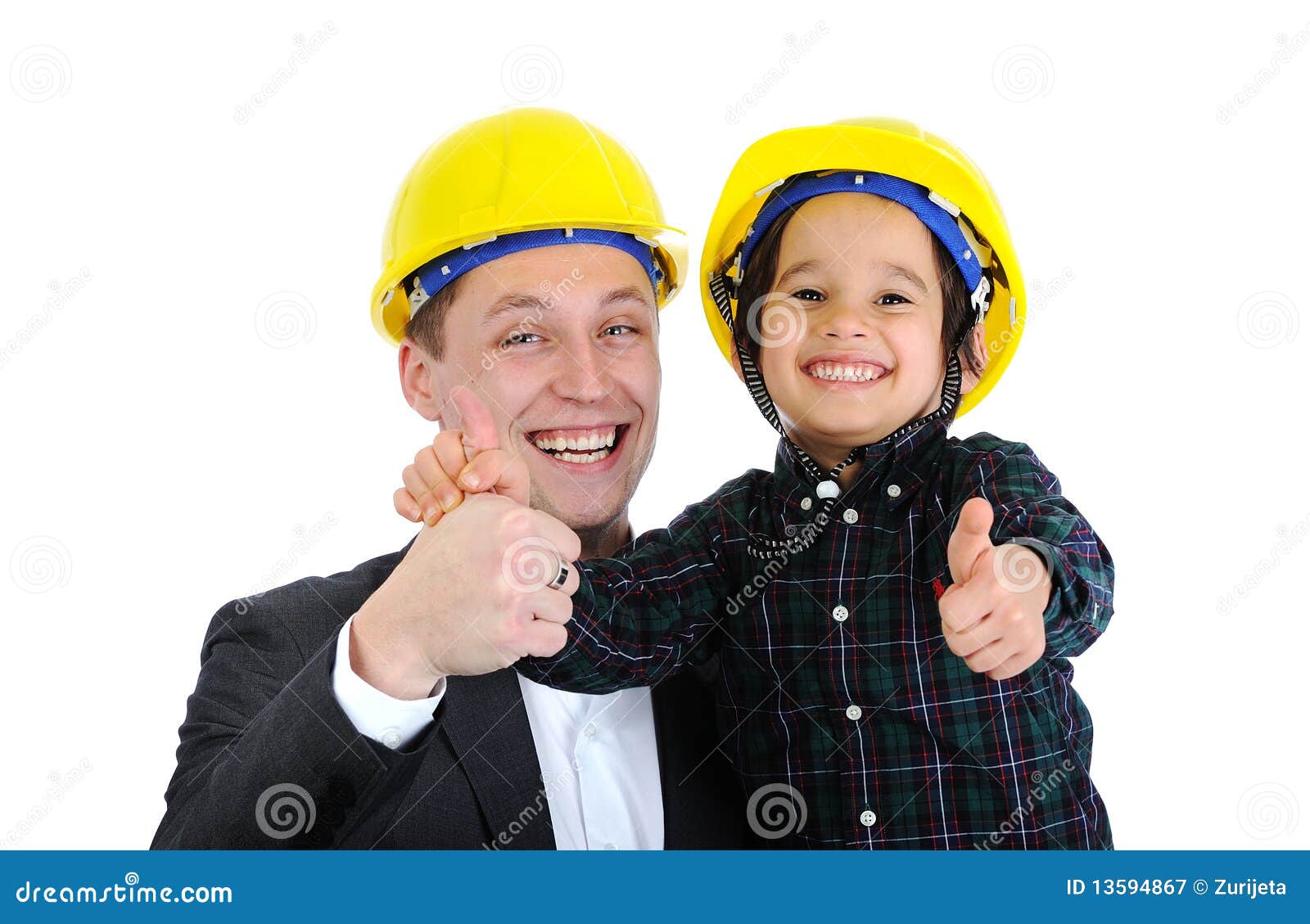 Happy father engineer stock image. Image of ride, clean - 13594867