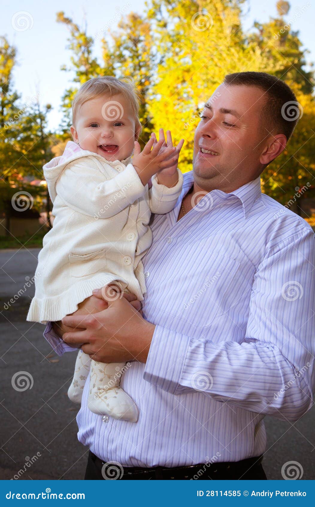 Happy Father and His Baby Daughter Stock Image - Image of parenting ...