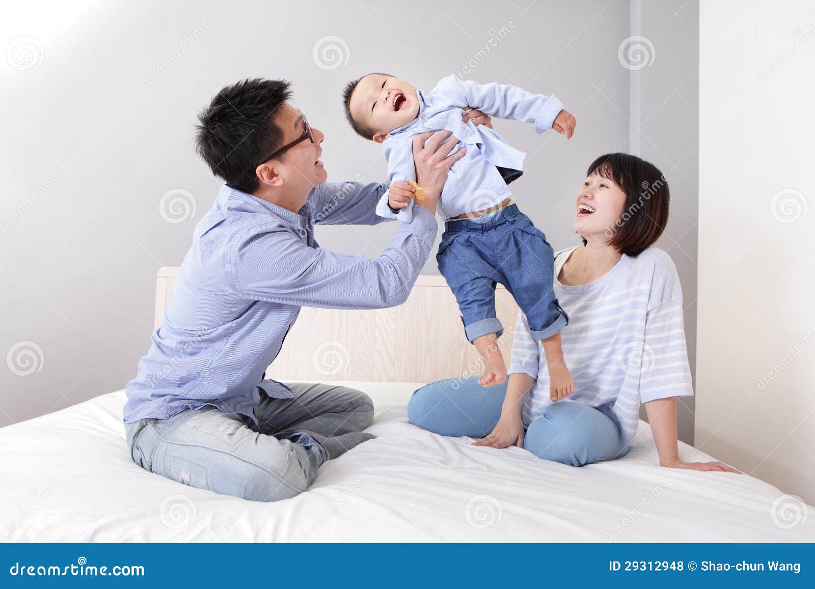 Happy Father Hug His Son at Home Stock Photo - Image of life, mother ...