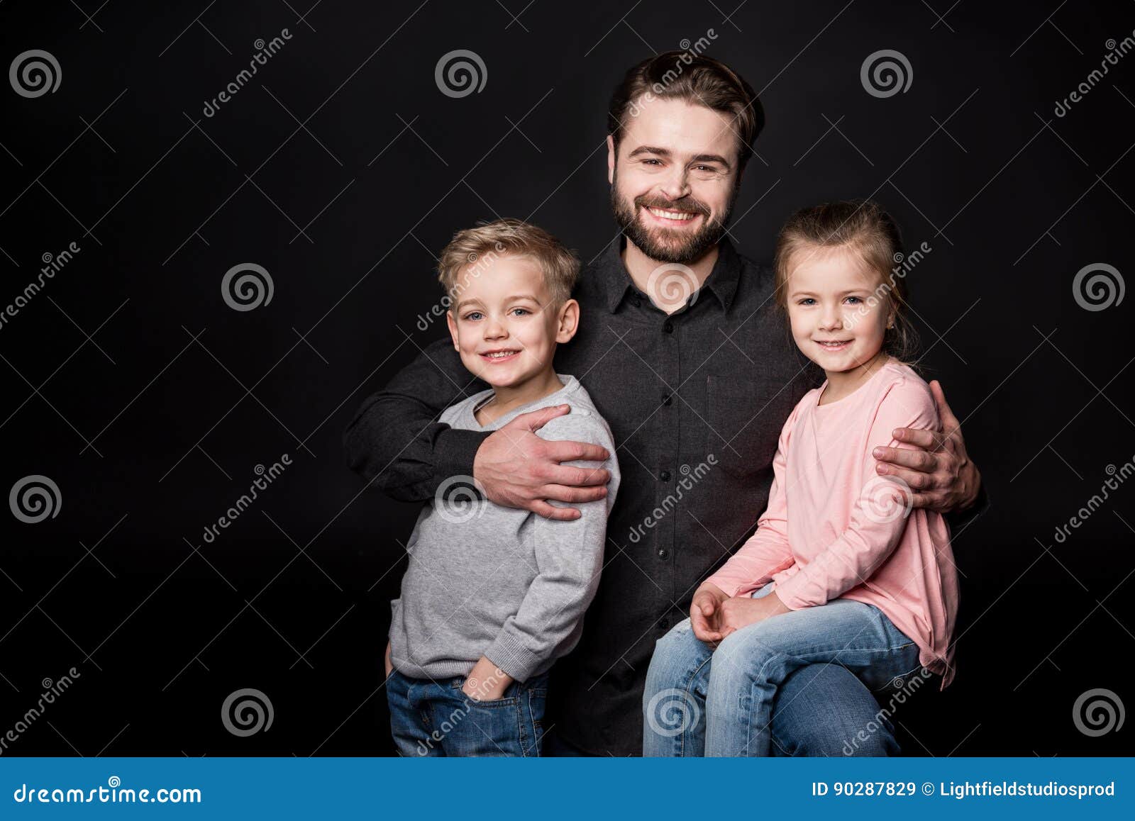 Happy father with kids stock image. Image of siblings - 90287829 Happy father with kids stock image. Image of siblings - 90287829