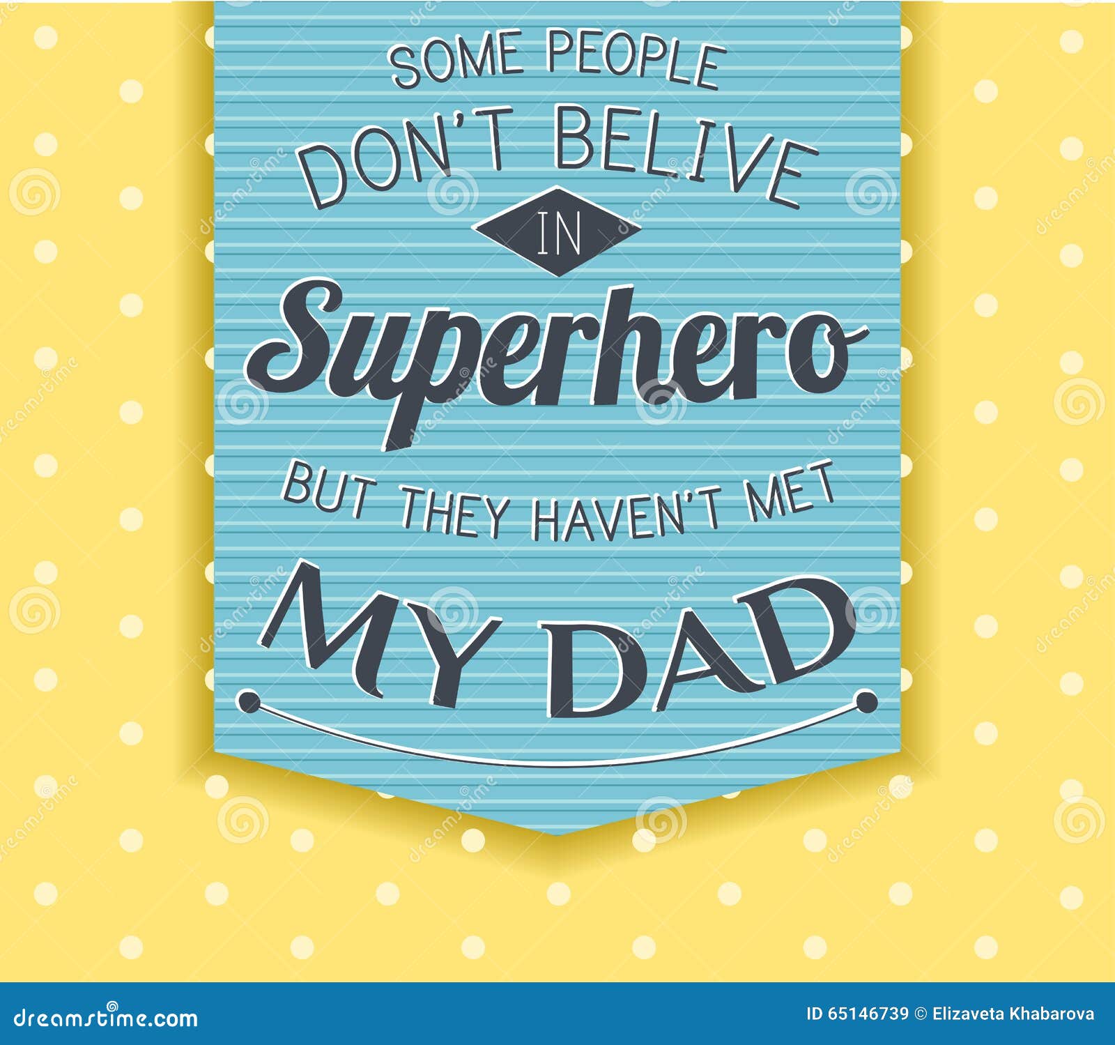 Happy Father S Day Card. Superhero, Hero Stock Illustration ...