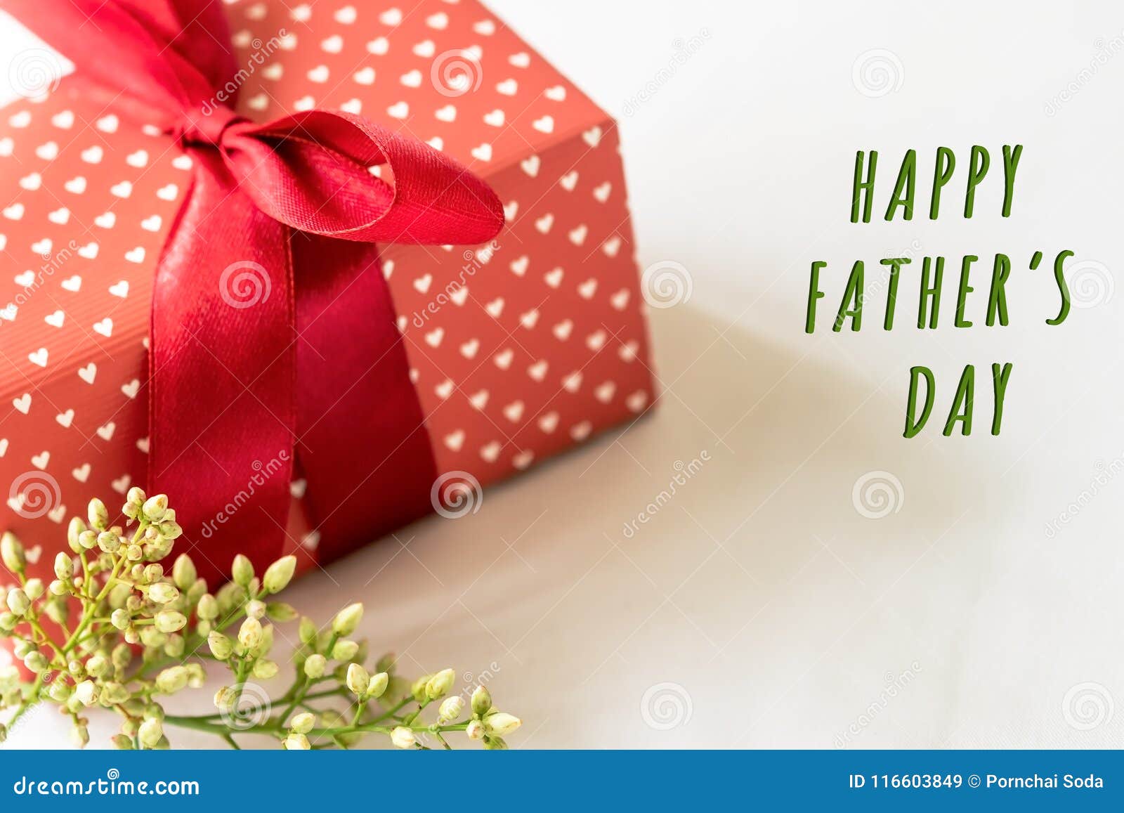 Happy Father`s Day Concept. Gift Box and Flower Stock Image - Image of ...