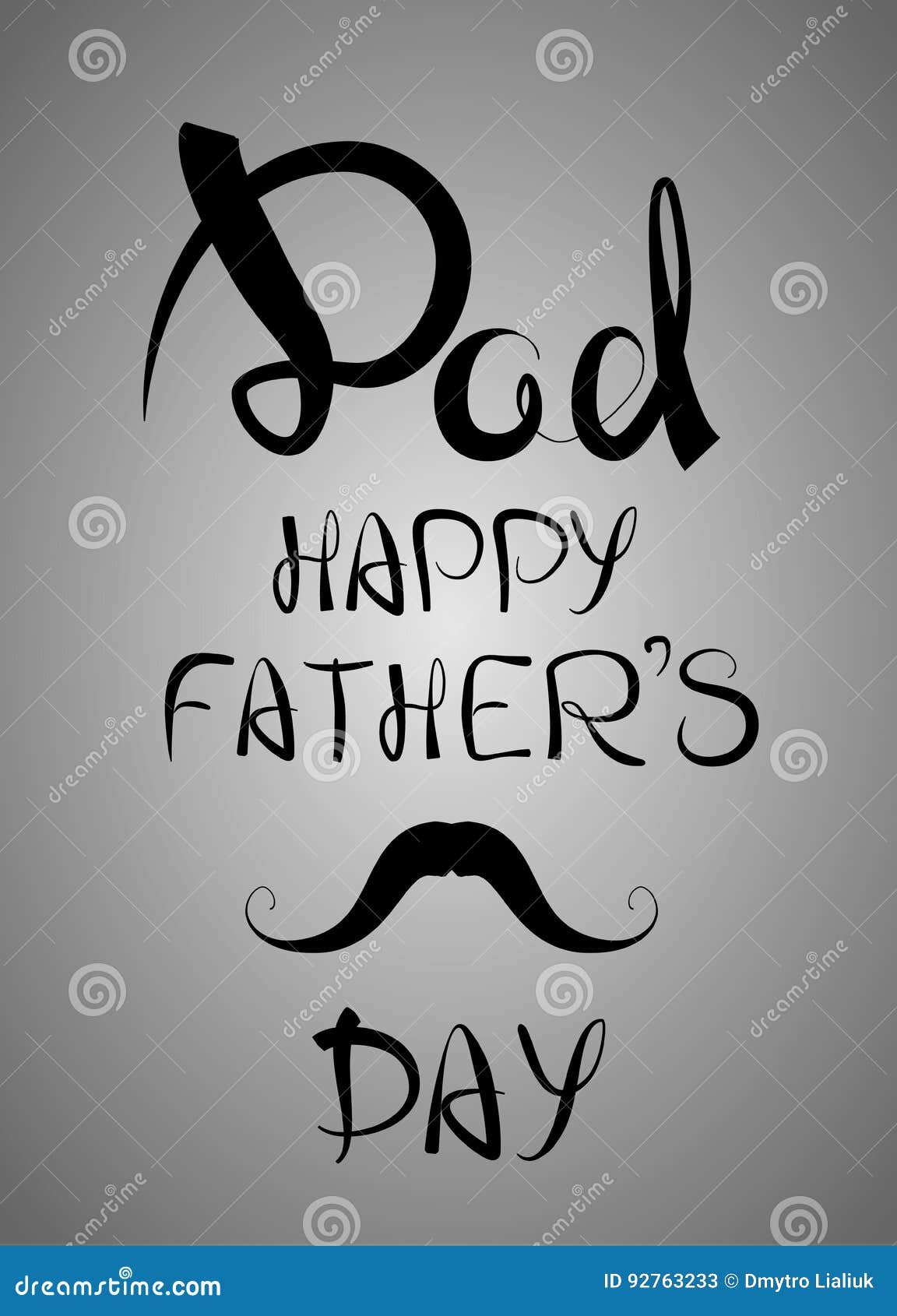 Happy Father`s Day. Congratulation, Postcard, Inscription. Vector Stock ...