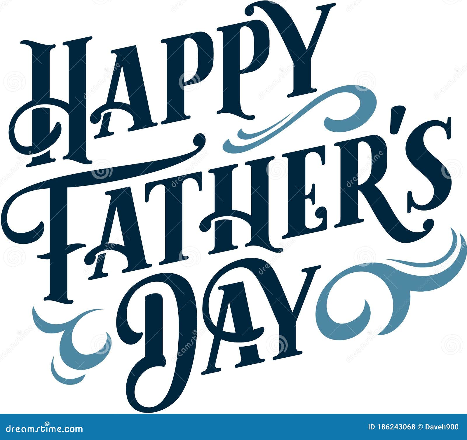 Happy Father`s Day Custom Text Banner Stock Vector - Illustration of ...