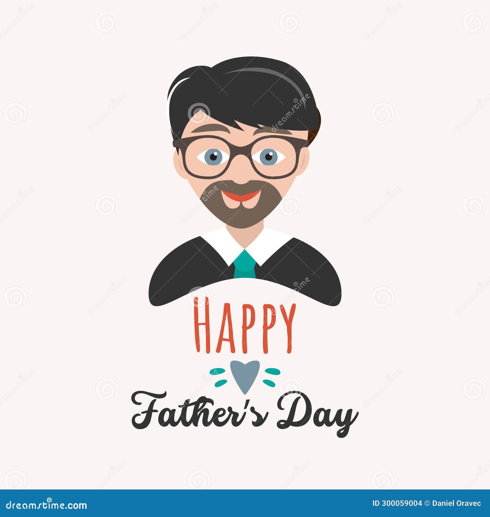 Happy Father S Day Symbol with Man Stock Vector - Illustration of ...