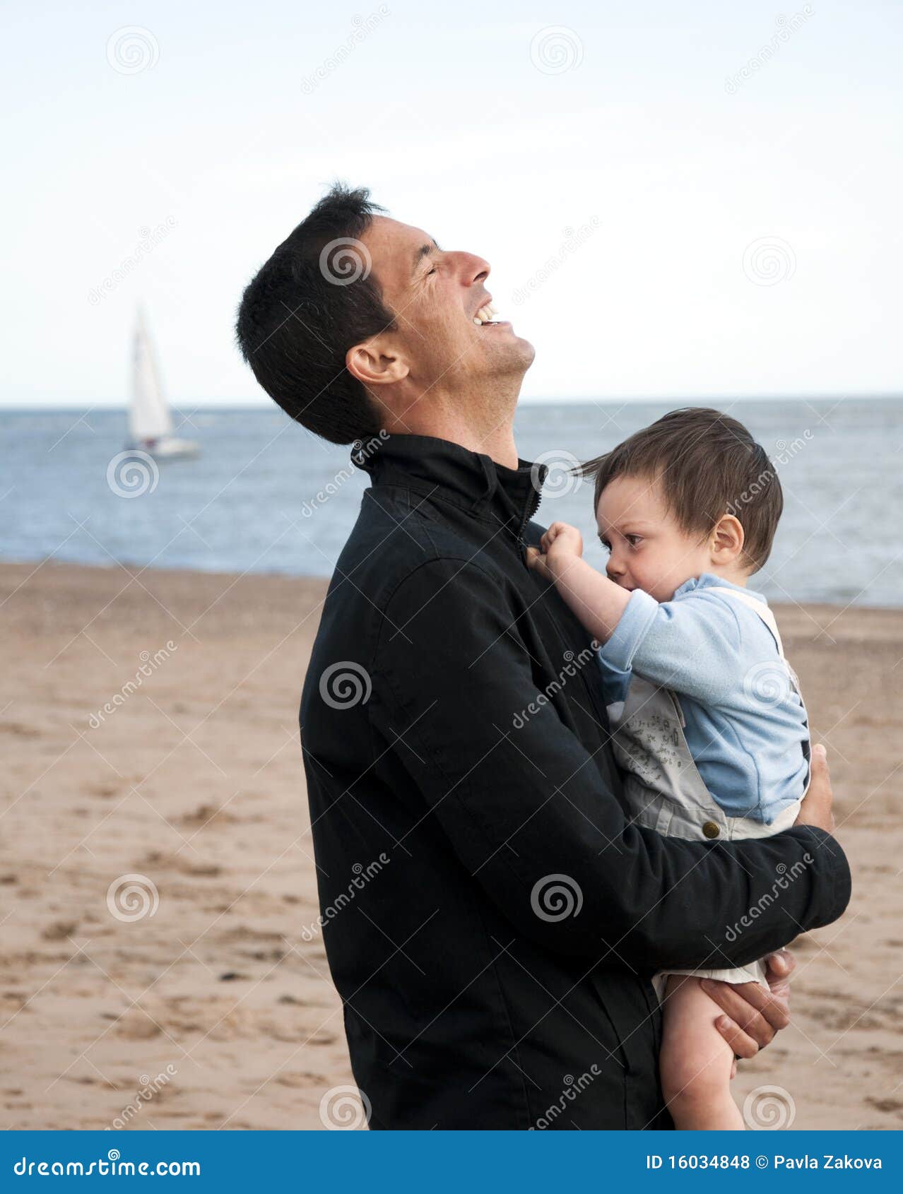 Happy father and son stock photo. Image of happy, beach - 16034848