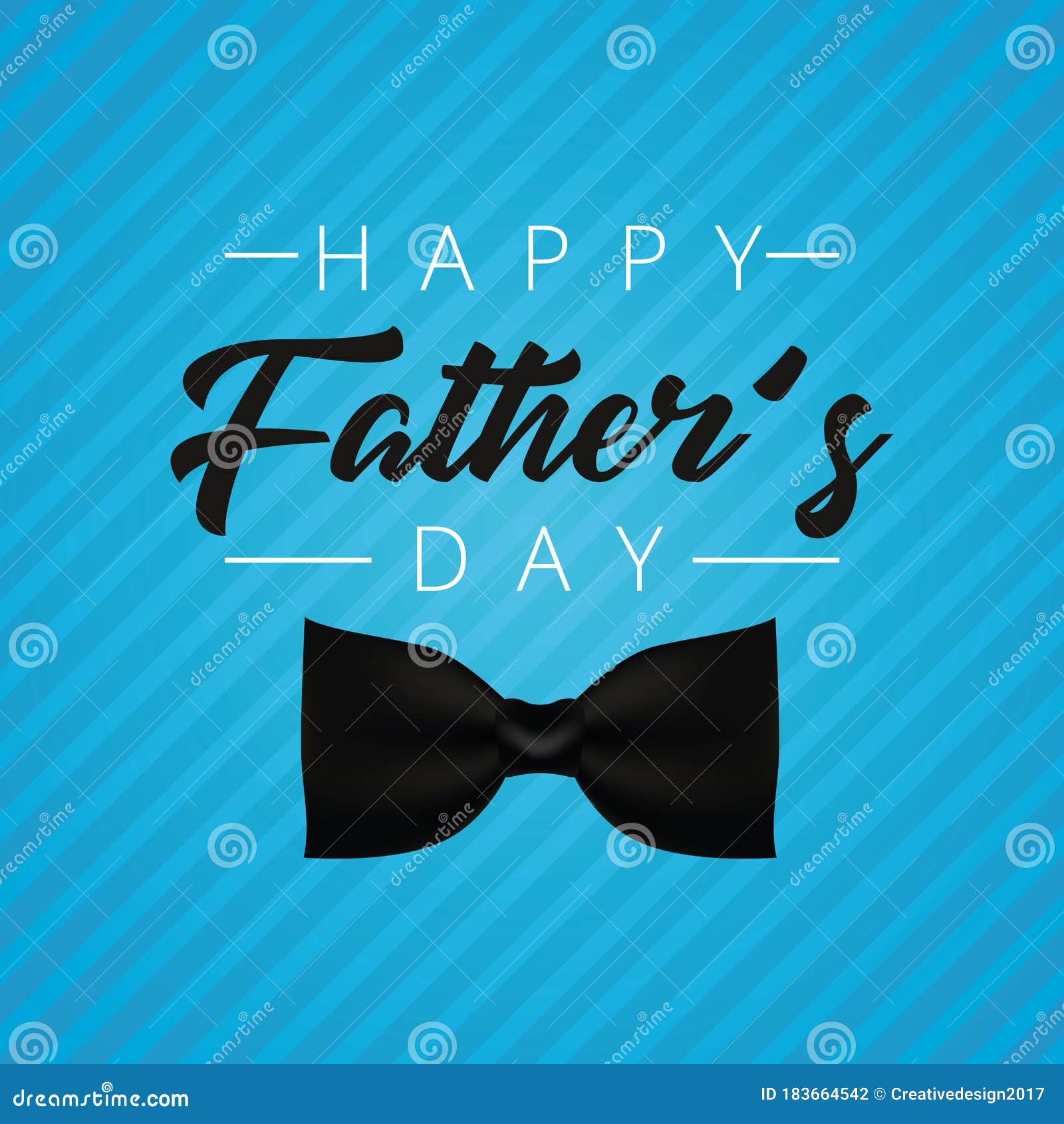 Happy Fathers Day Card Vector Stock Vector Illustration Of Greeting Blue 183664542