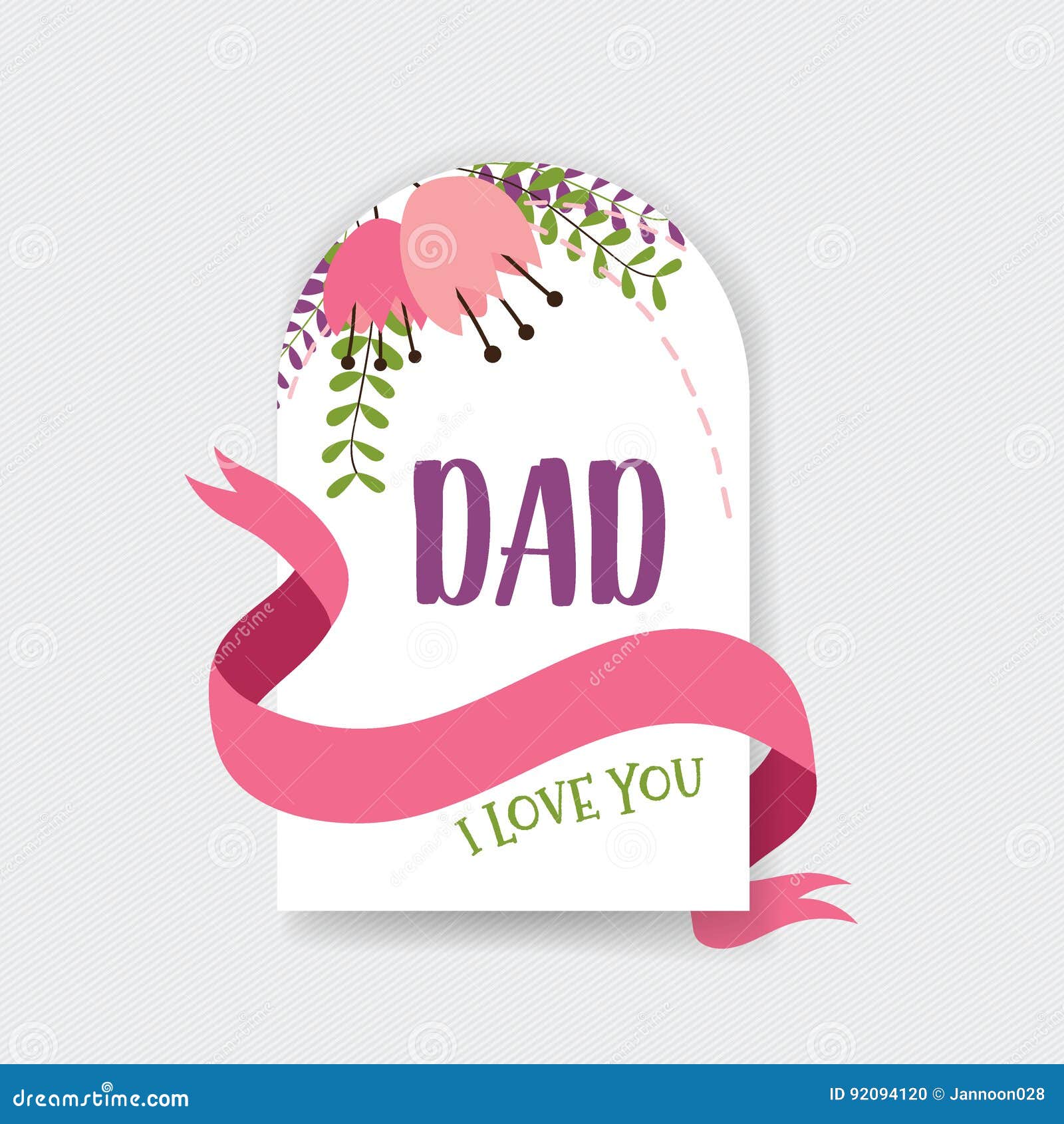 Happy Fathers Day Card Design Vector Illustration Stock Vector Illustration Of Paper