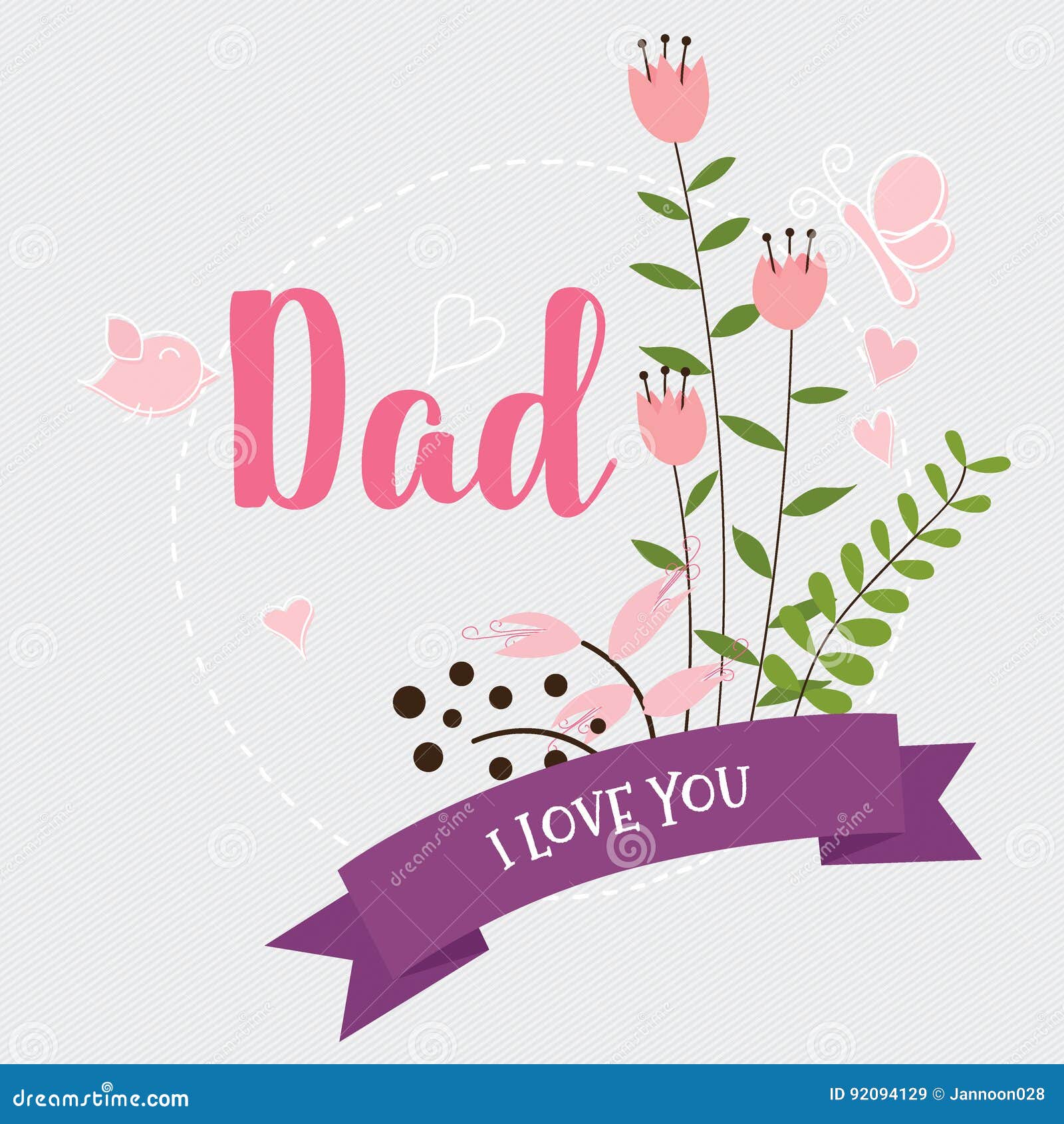 Happy Fathers Day Card Design Vector Illustration Stock Vector Illustration Of Business