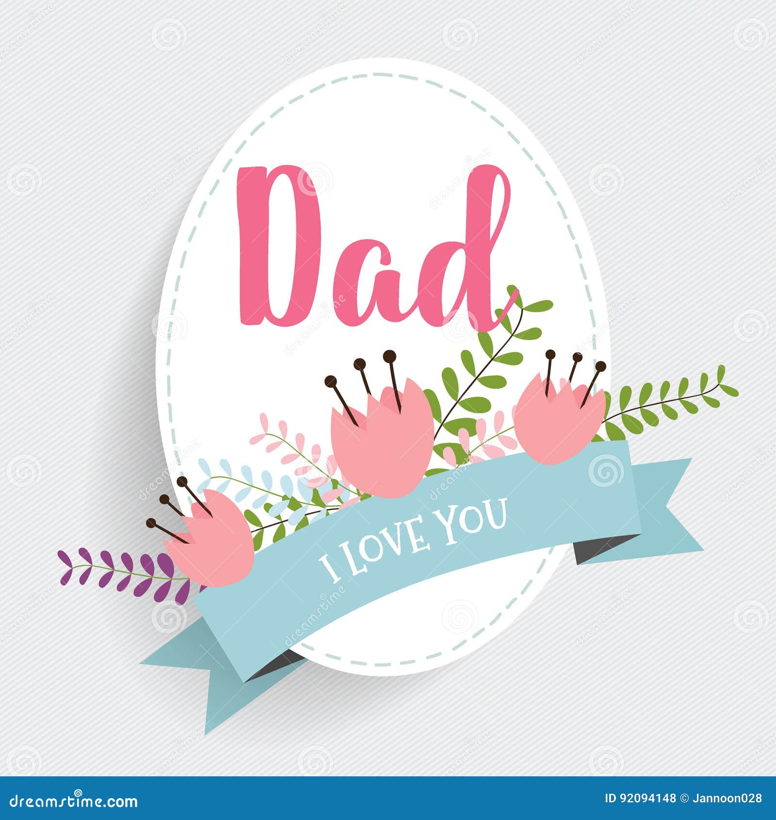 Happy Fathers Day Card Design Vector Illustration Stock Vector Illustration Of Holidays