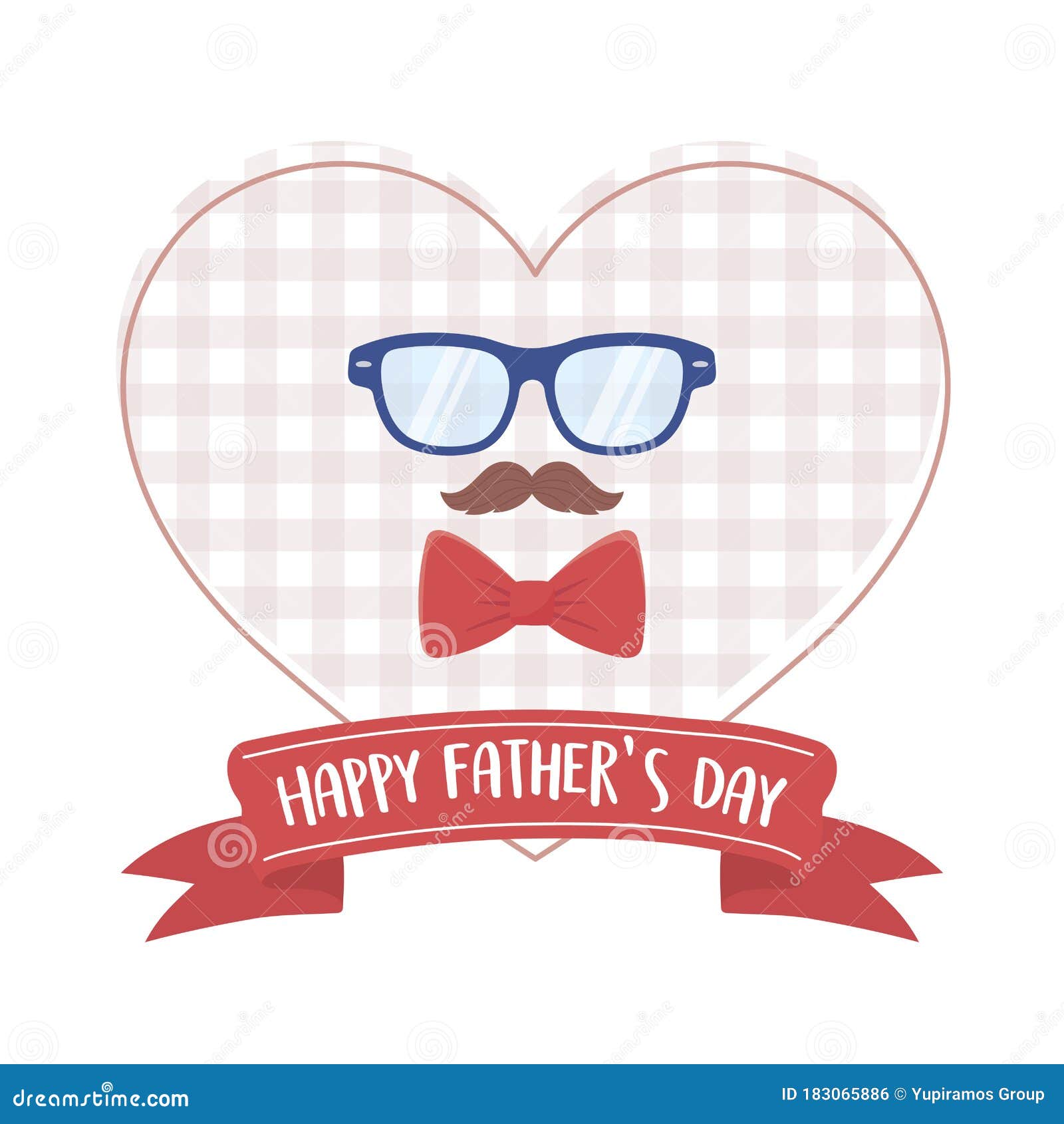Happy Fathers Day, Moustache Glasses Bow Tie Heart Design Stock Vector ... Happy Fathers Day, Moustache Glasses Bow Tie Heart Design Stock Vector ...