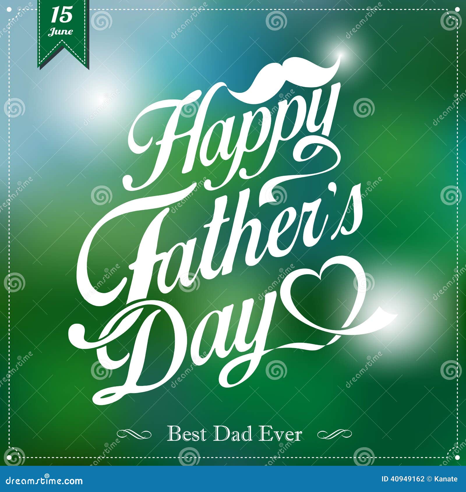 Fathers Day Typographical Pop Art Cartoon Vector