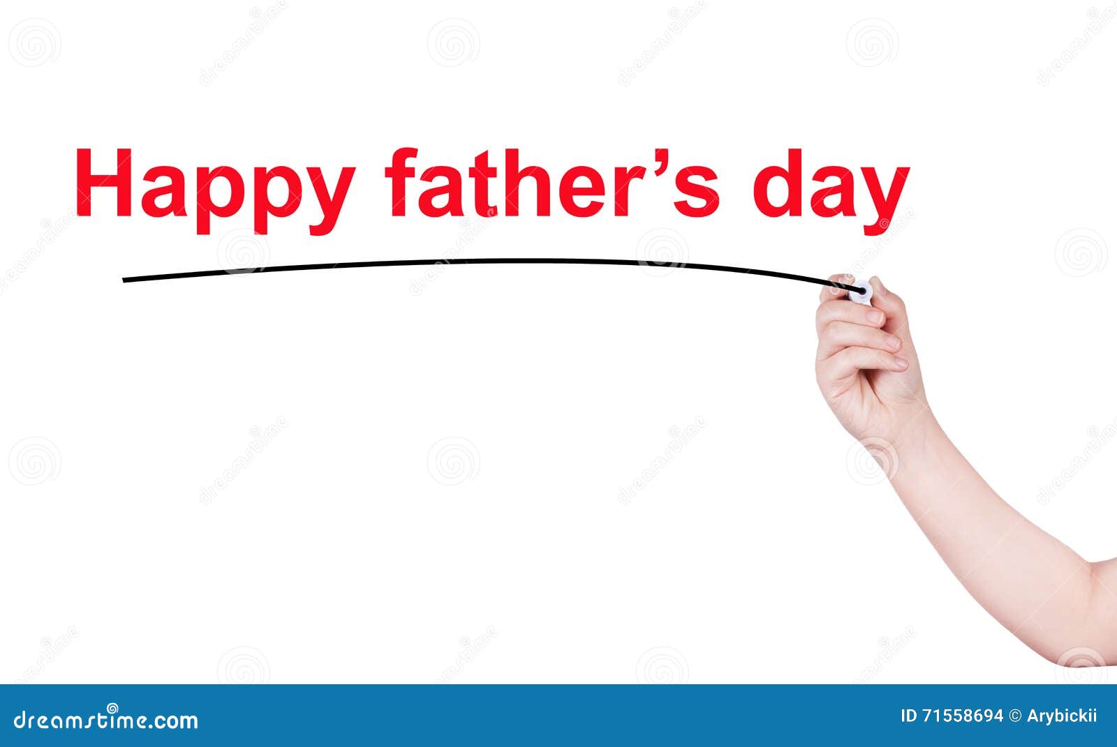 Happy Fathers Day Word Write on White Background Stock Photo - Image of ...
