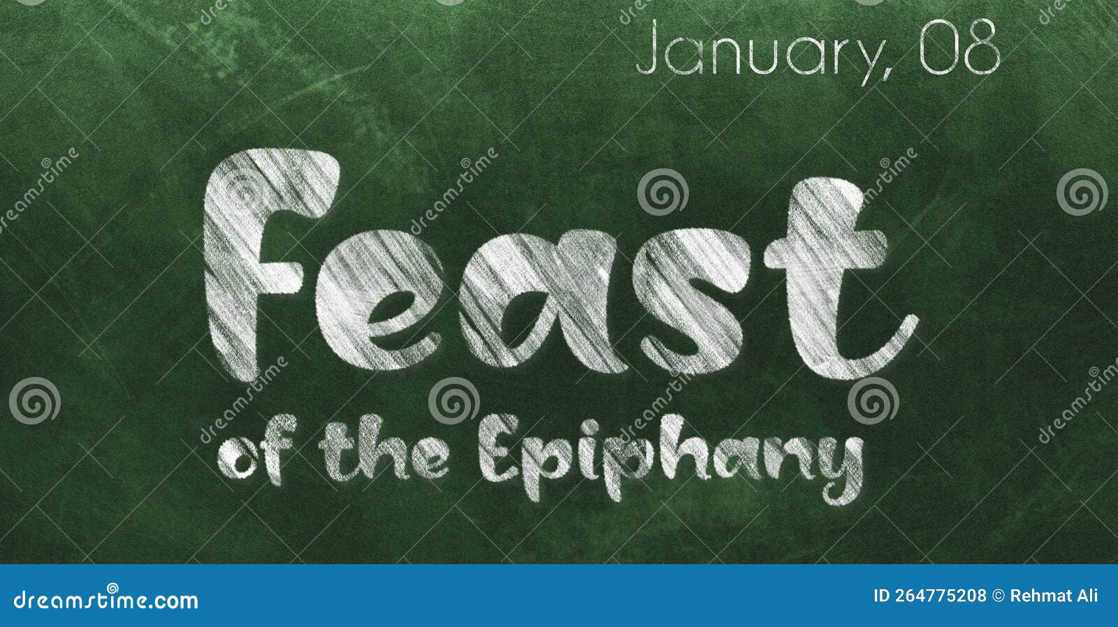 Happy Feast of the Epiphany, January 08. Calendar of January Chalk Text ...
