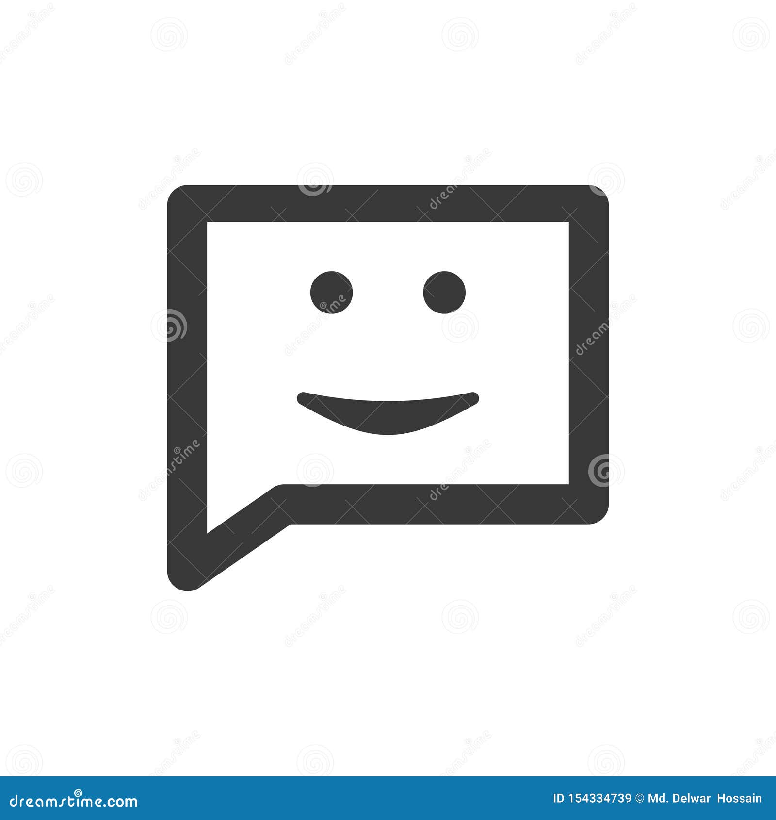 Happy feedback icon stock vector. Illustration of feedback - 154334739