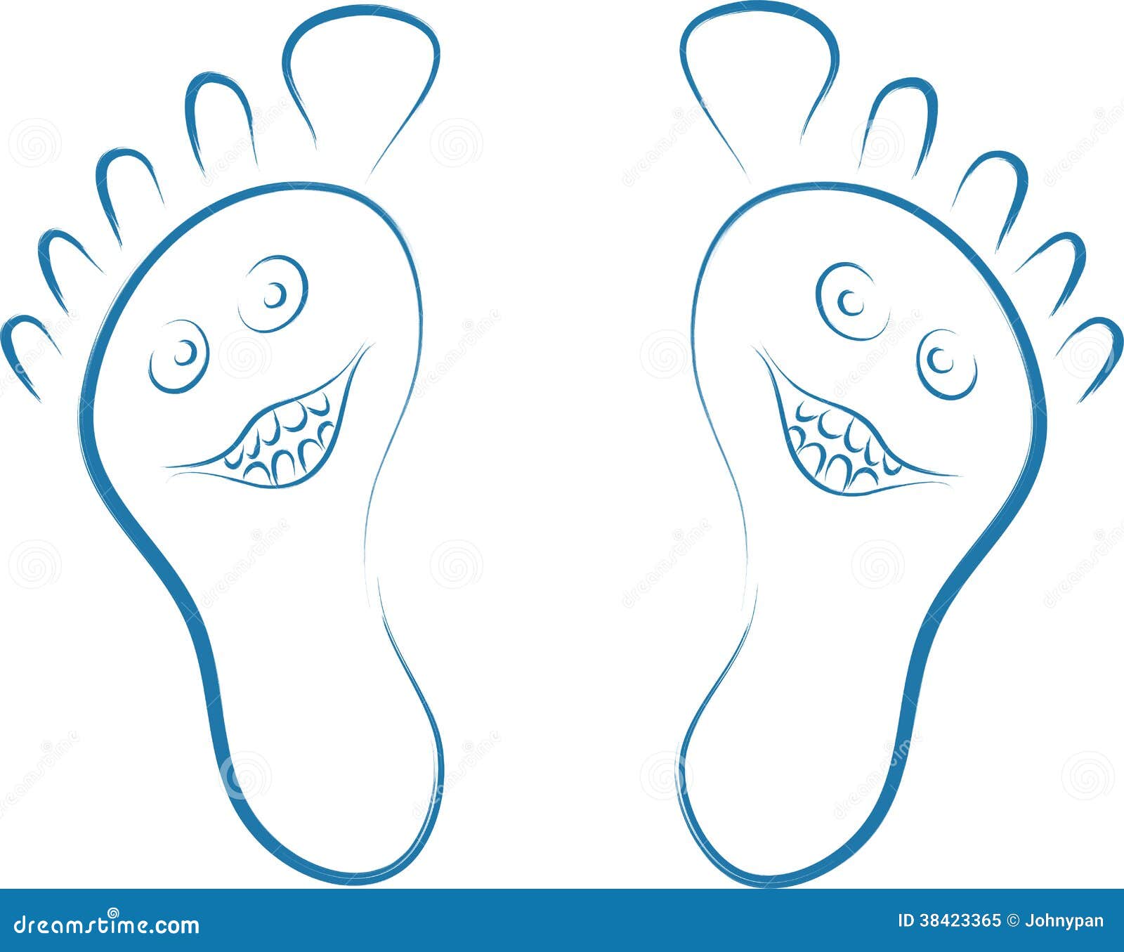 Happy feet stock vector. Illustration of tracks, graphic - 38423365