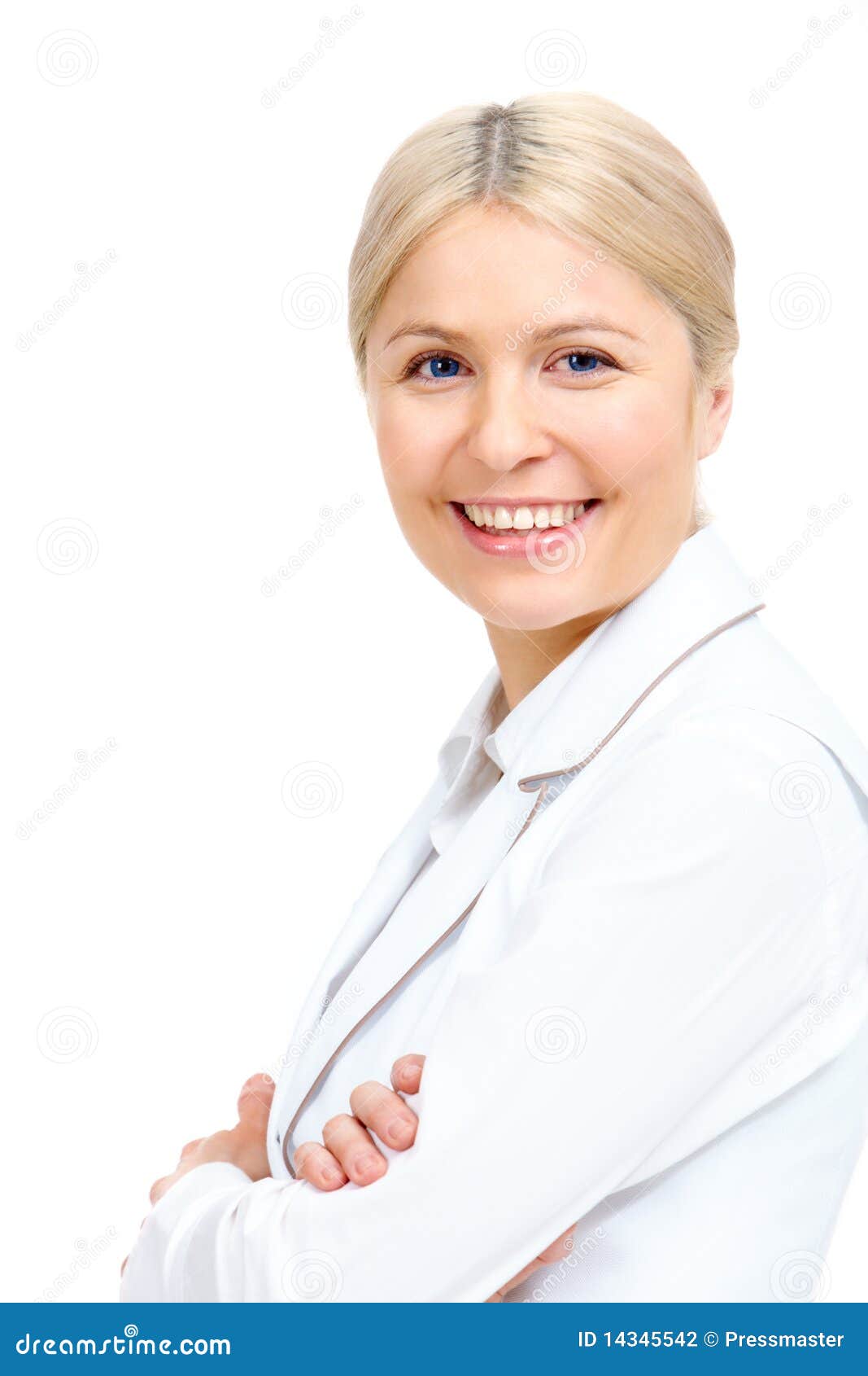 Happy female stock photo. Image of isolated, collar, businesspeople ...