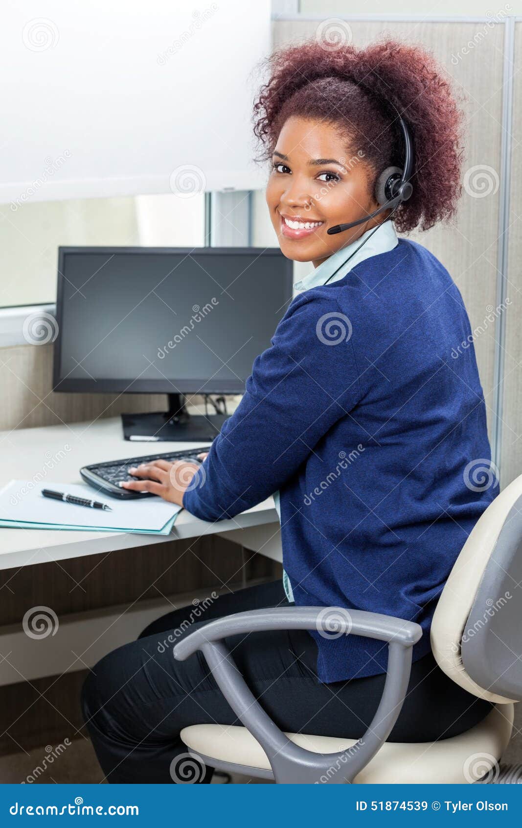 Happy Customer On Computer