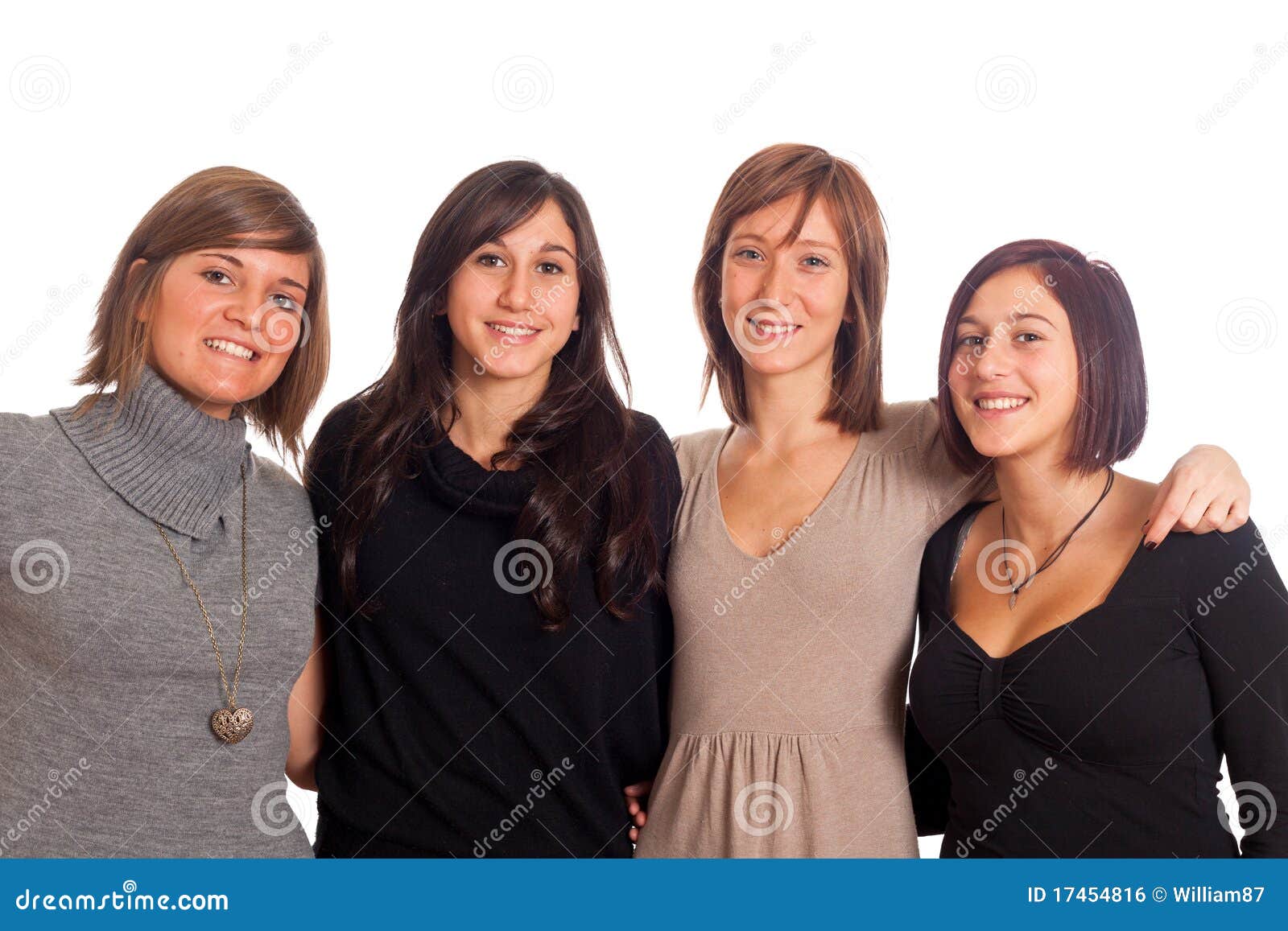 Happy Female Group stock photo. Image of people, portrait - 17454816