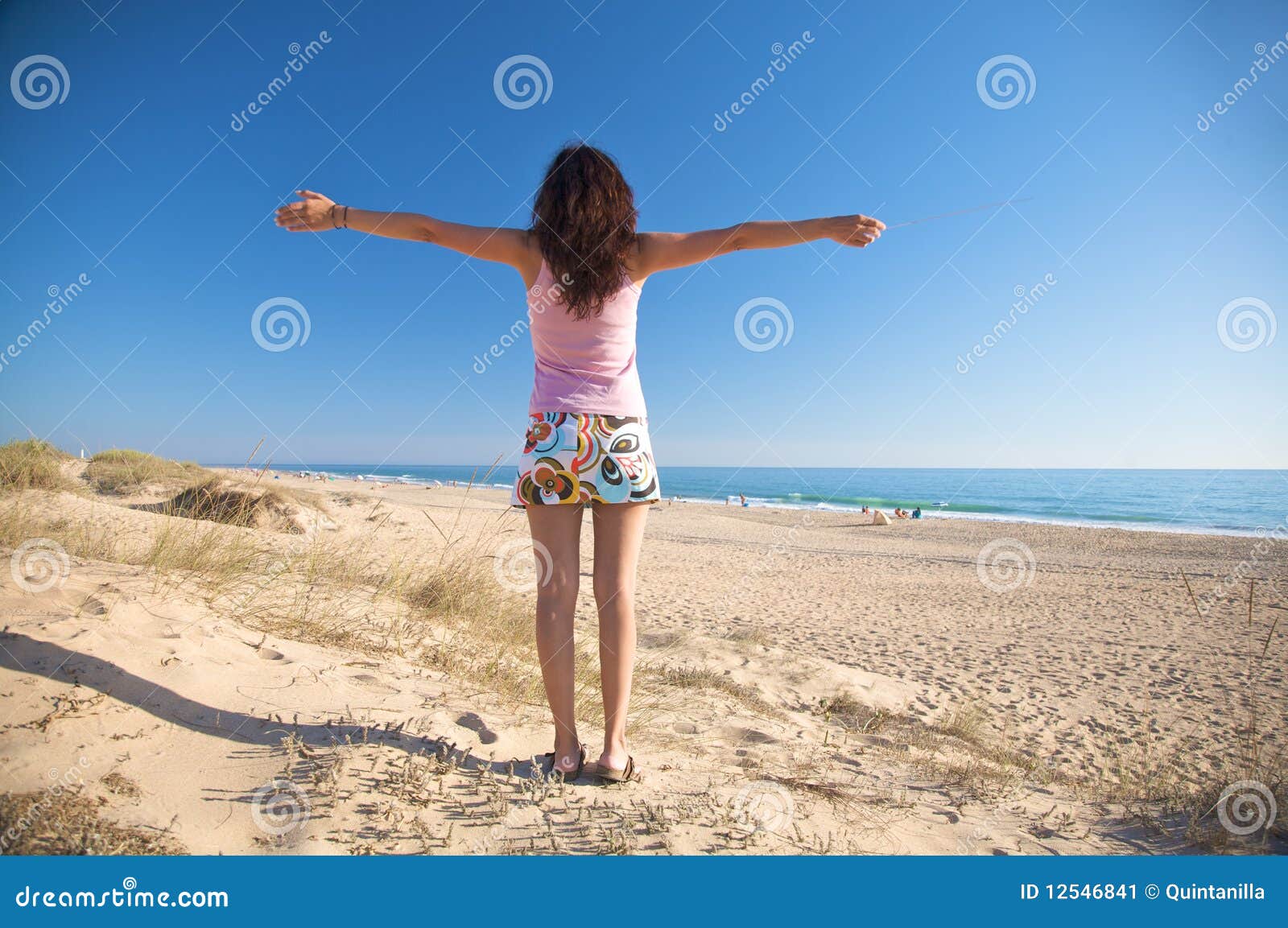 Happy female like a cross stock image. Image of latin - 12546841
