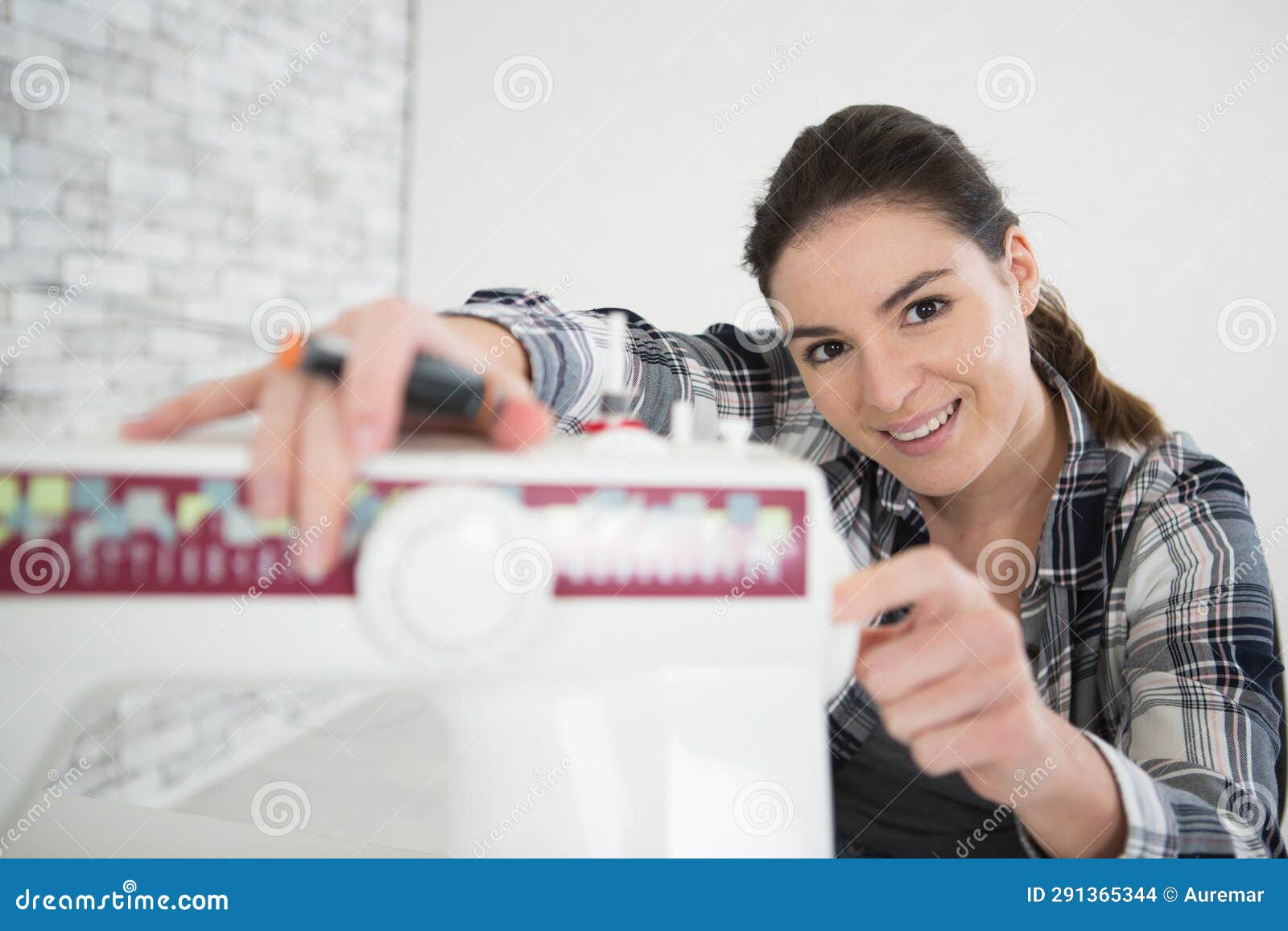 Happy Female Plumber Apprentice at Work Stock Photo - Image of indoors ...