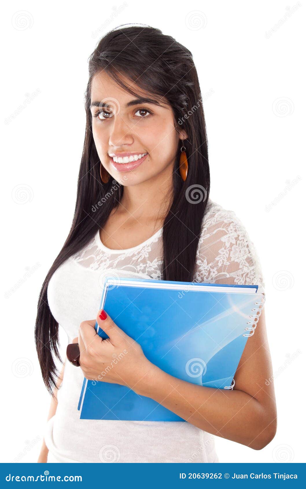 Happy female student stock photo. Image of eyes, cute - 20639262