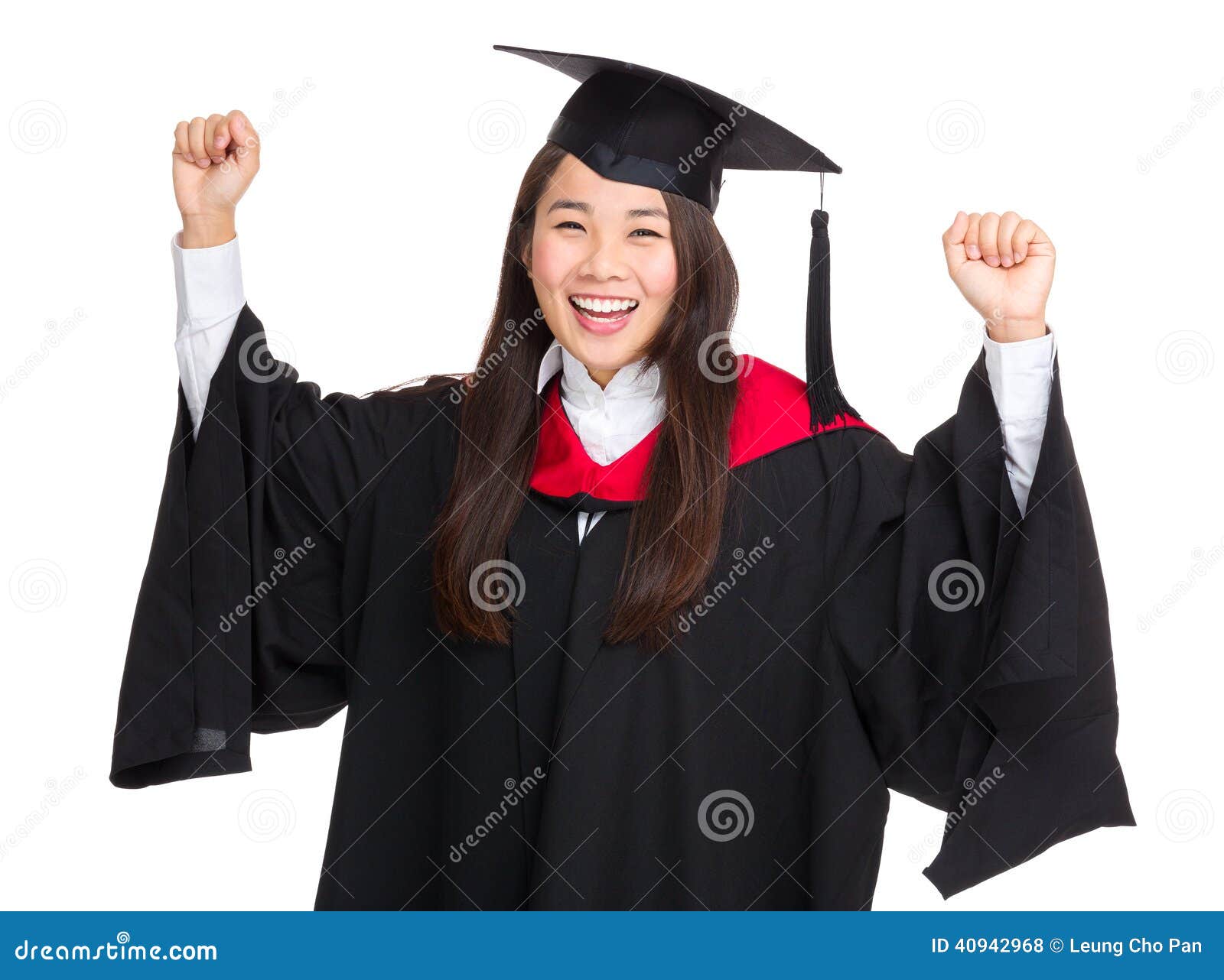 Happy Female Student Celebrating Graduation Stock Photo - Image of ...