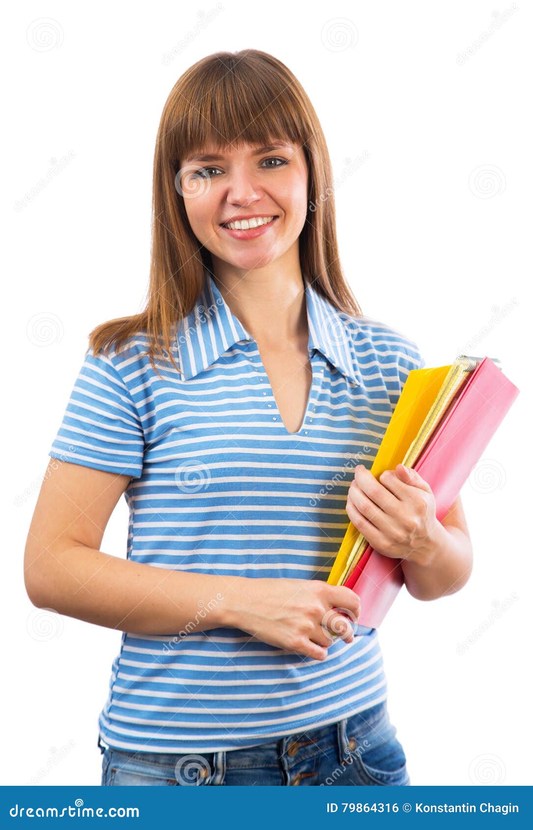 Happy Female Student Smiling Stock Photo - Image of attractive, female ...