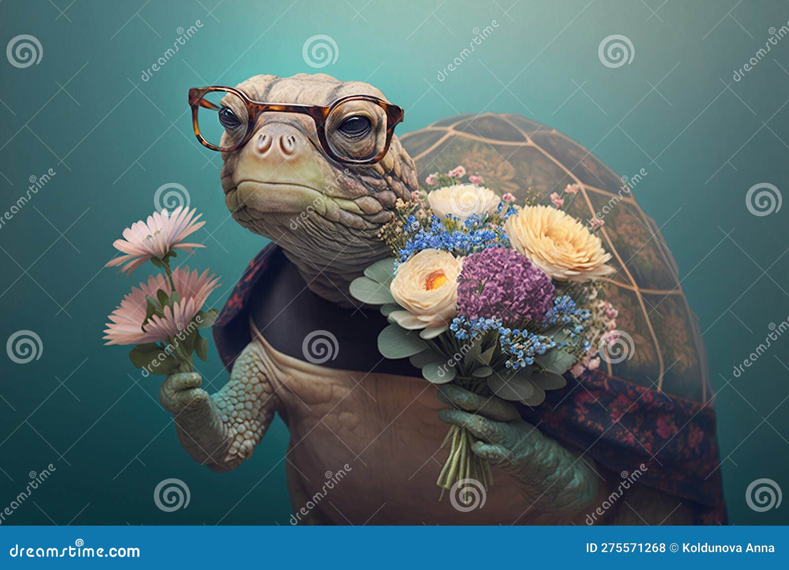 A Female Turtle With A Bow On Its Head Looks Cute Vector Or Color ...