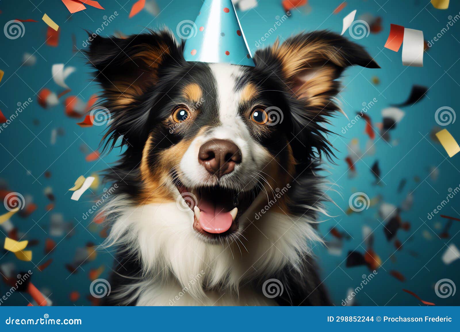 Happy Festive Dog, AI Generated Stock Photo - Image of joyful, happy ...
