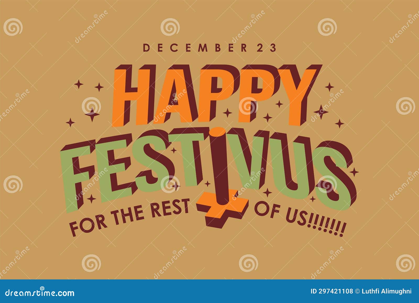 Happy Festivus Background Template Vector Stock Vector - Illustration ...