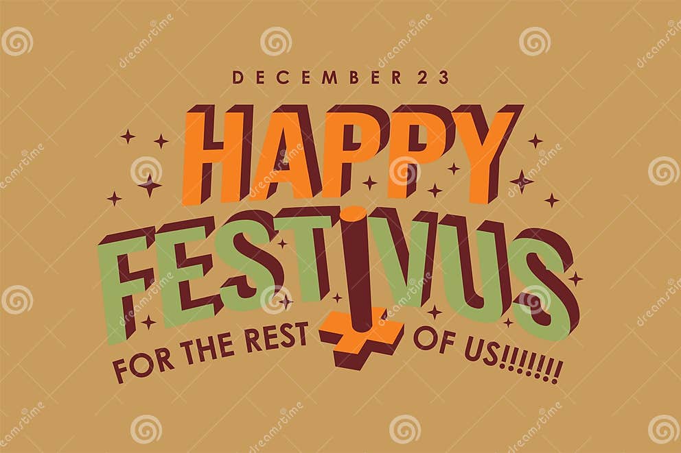 Happy Festivus Background Template Vector Stock Vector - Illustration ...