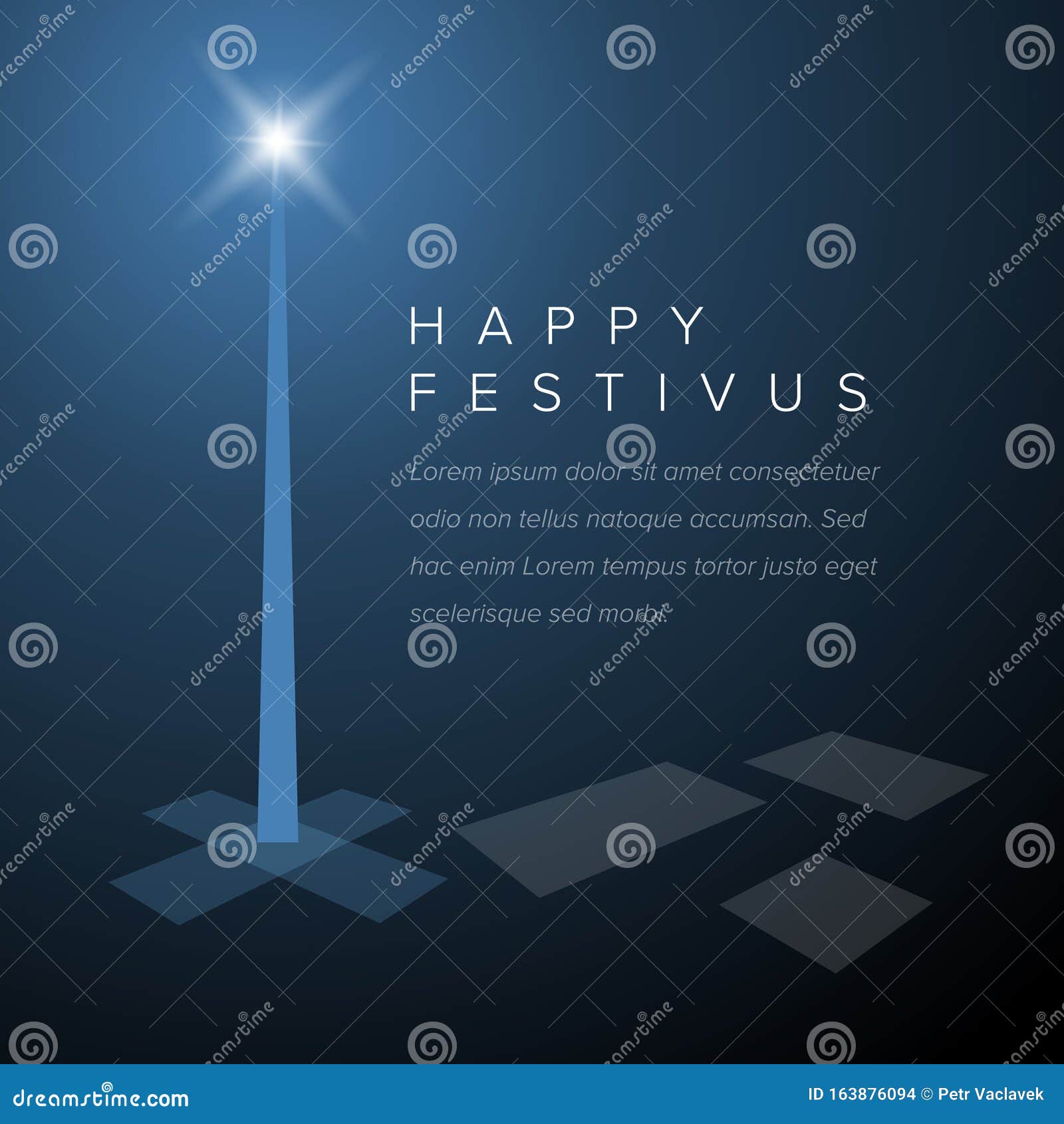 Happy Festivus Card Template Stock Vector - Illustration of simple ...