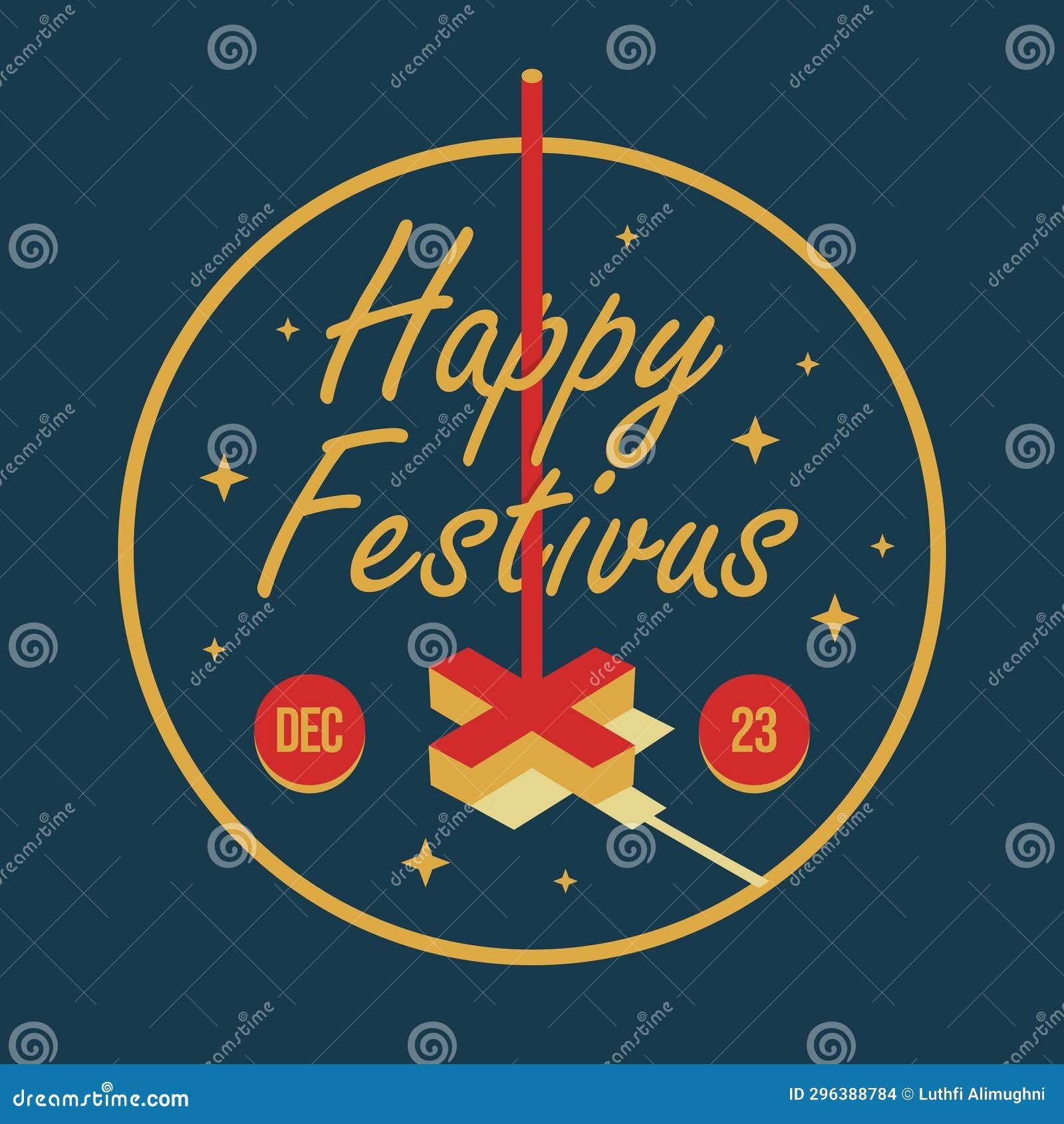 Happy Festivus Greeting Card Template Vector | CartoonDealer.com #296388784