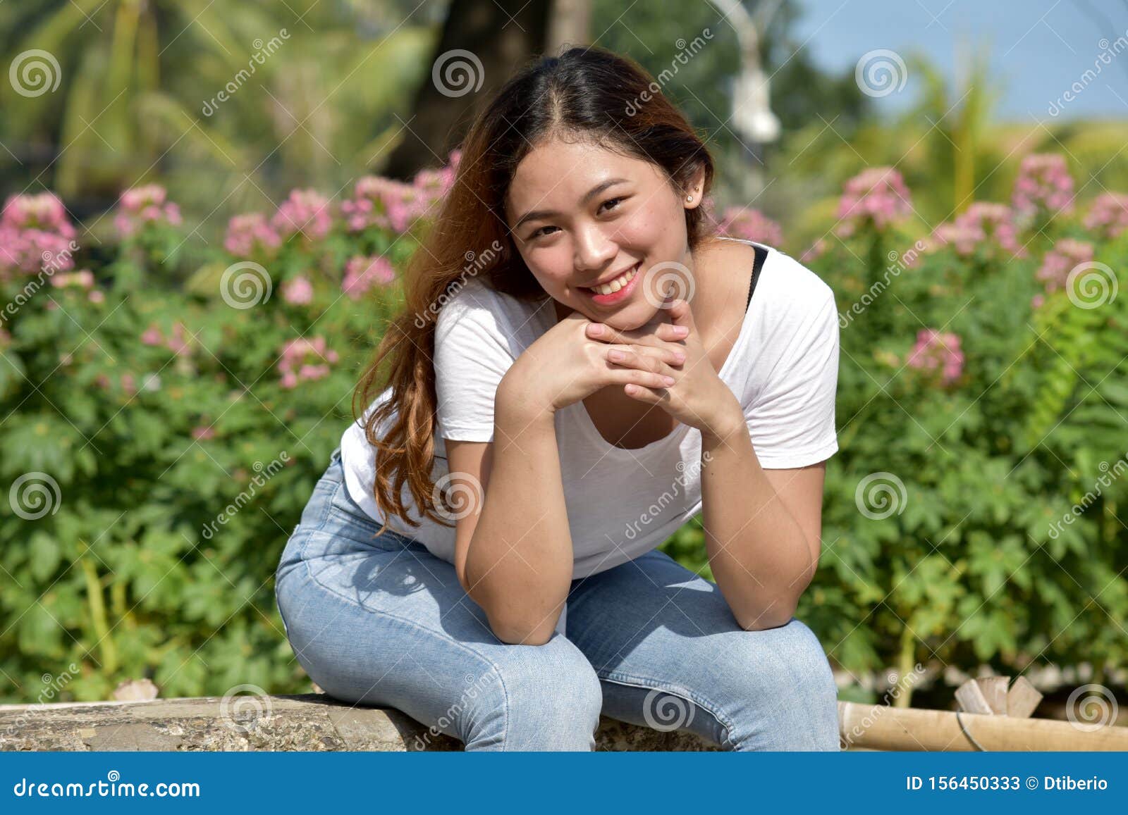 A Happy Filipina Person stock image. Image of smile - 156450333