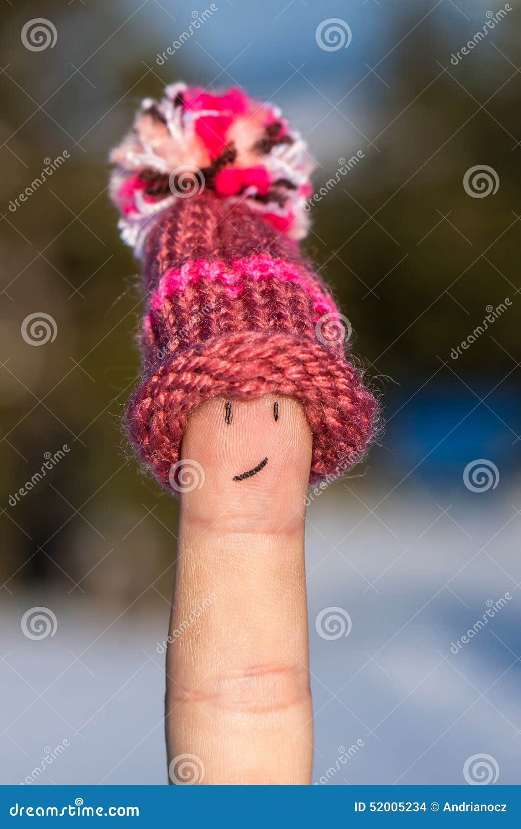 Happy finger with cap stock photo. Image of color, smiley - 52005234