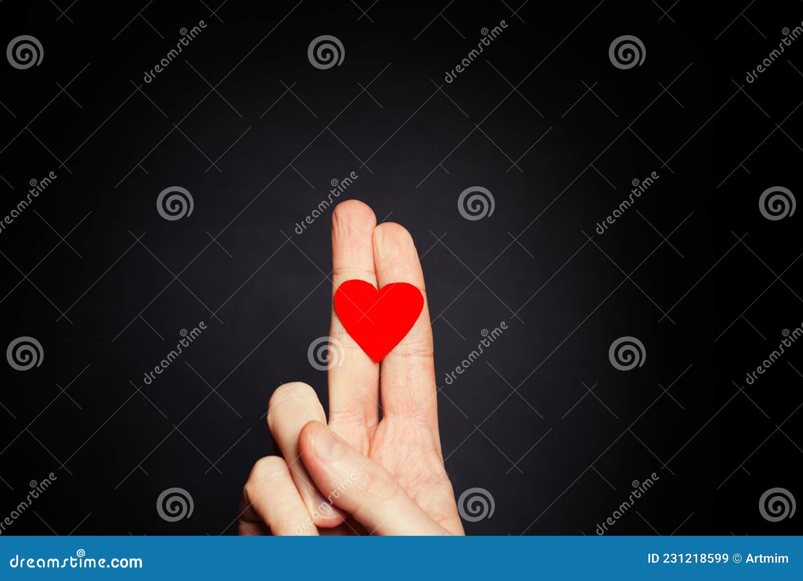 Happy Finger Couple in Love on Black Background Stock Image - Image of ...