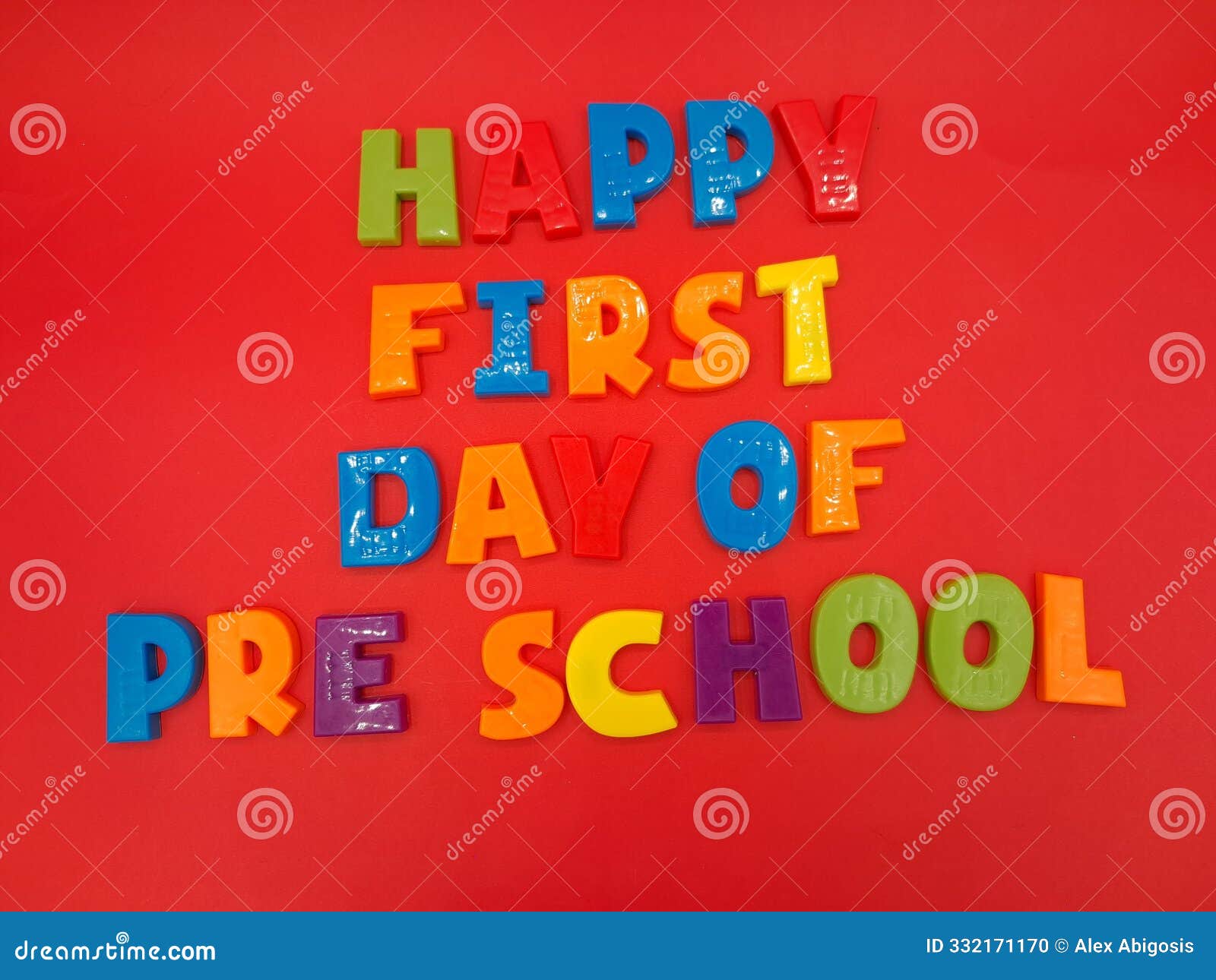 Happy First Day of Pre School Message Stock Photo - Image of message ...
