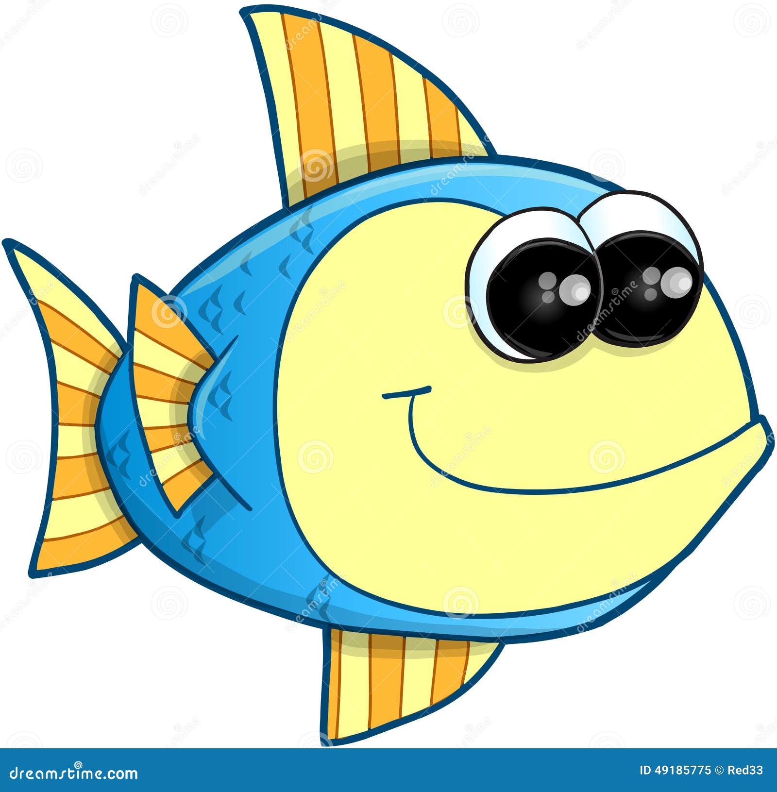 Happy Fish Vector stock vector. Image of marine, swimming - 49185775