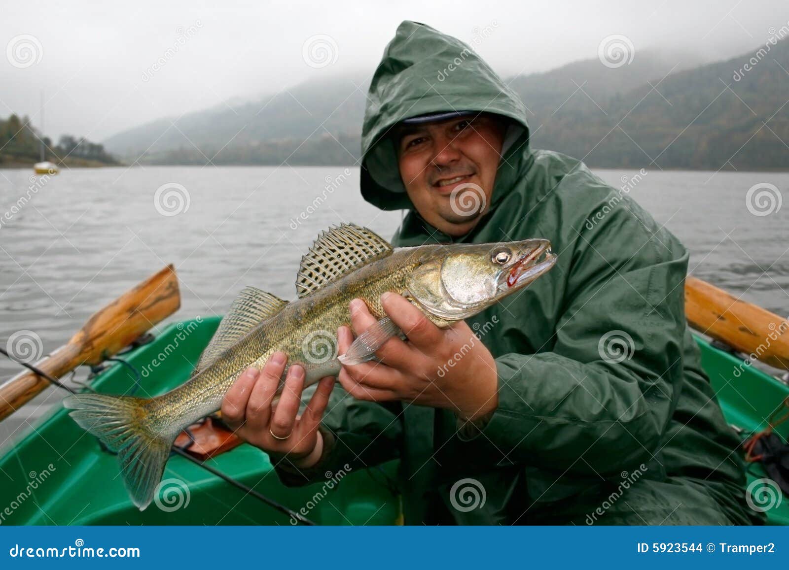 Happy fisherman stock photo. Image of fortune, lake, predilection - 5923544