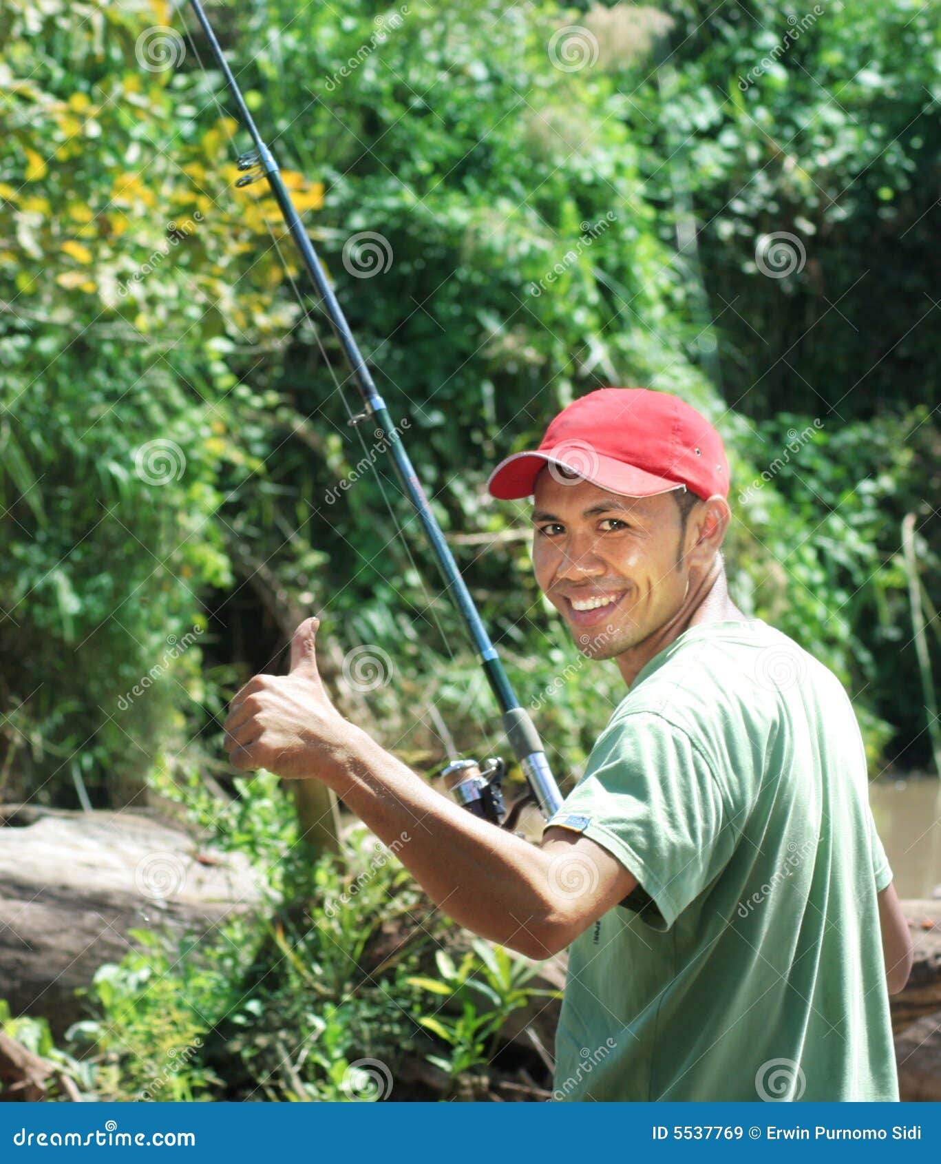 Happy fishing stock image. Image of male, fisherman, fish - 5537769