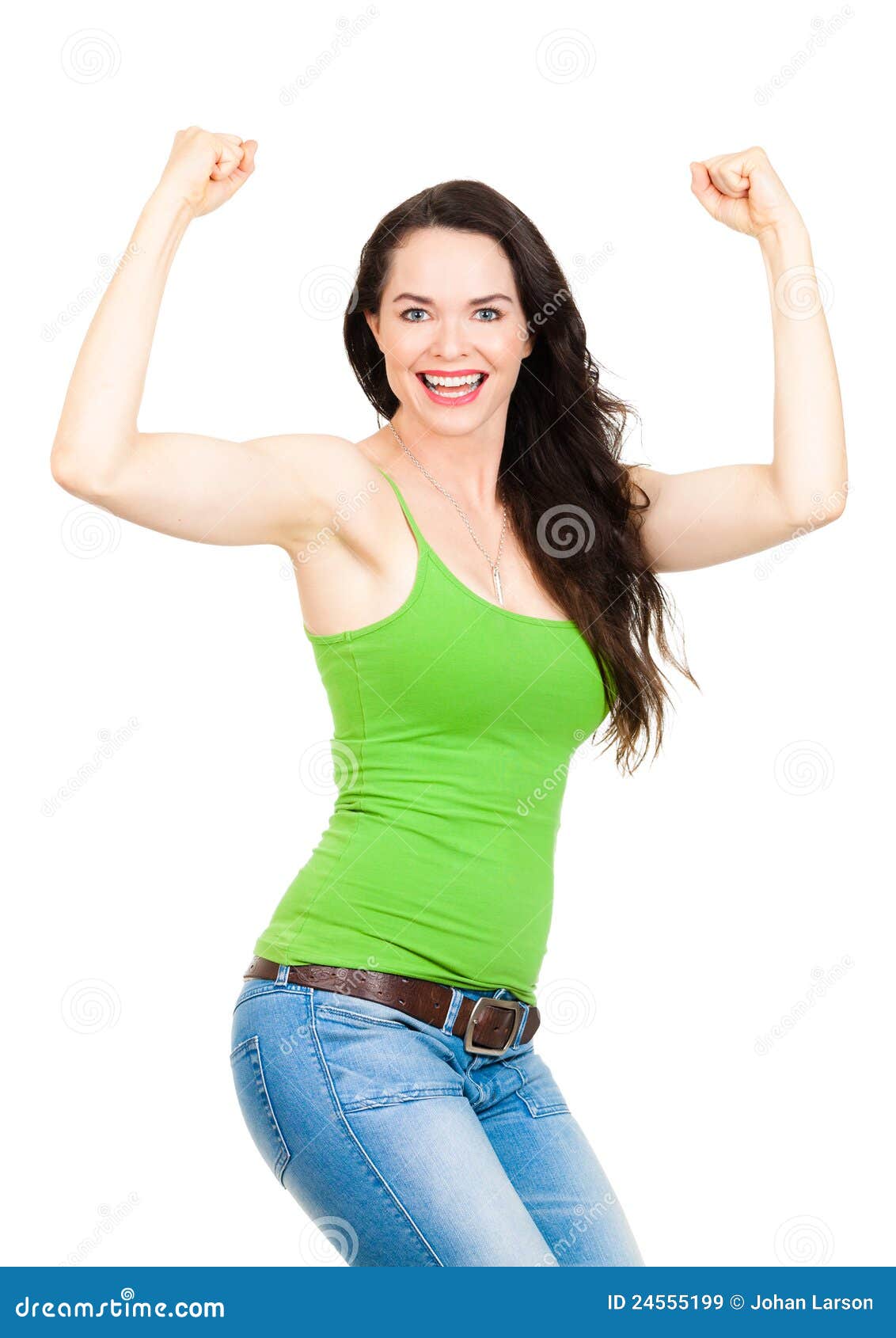 Happy fit young woman stock image. Image of cute, girl - 24555199