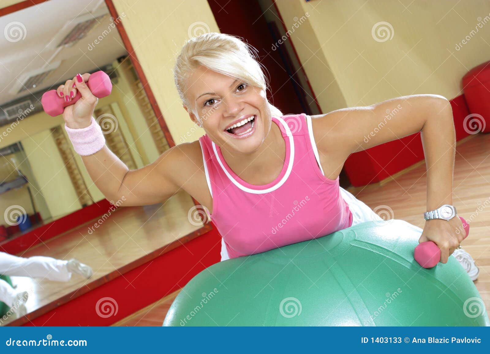 Happy fitness stock image. Image of woman, strength, attractive - 1403133