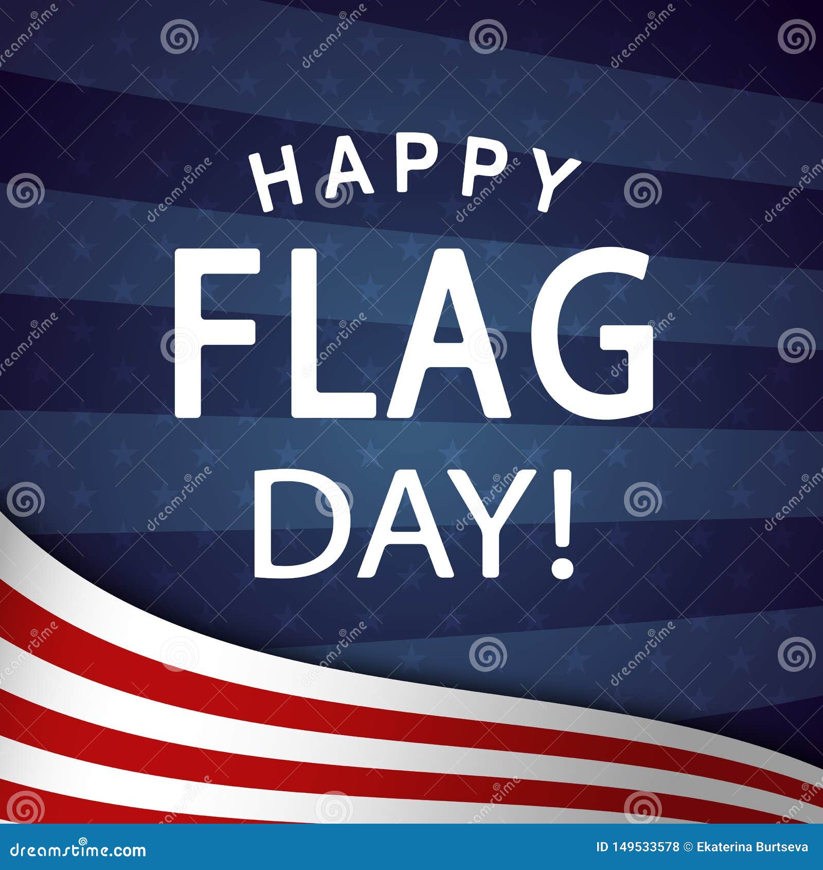 Happy Flag Day Poster stock vector. Illustration of patriot - 149533578