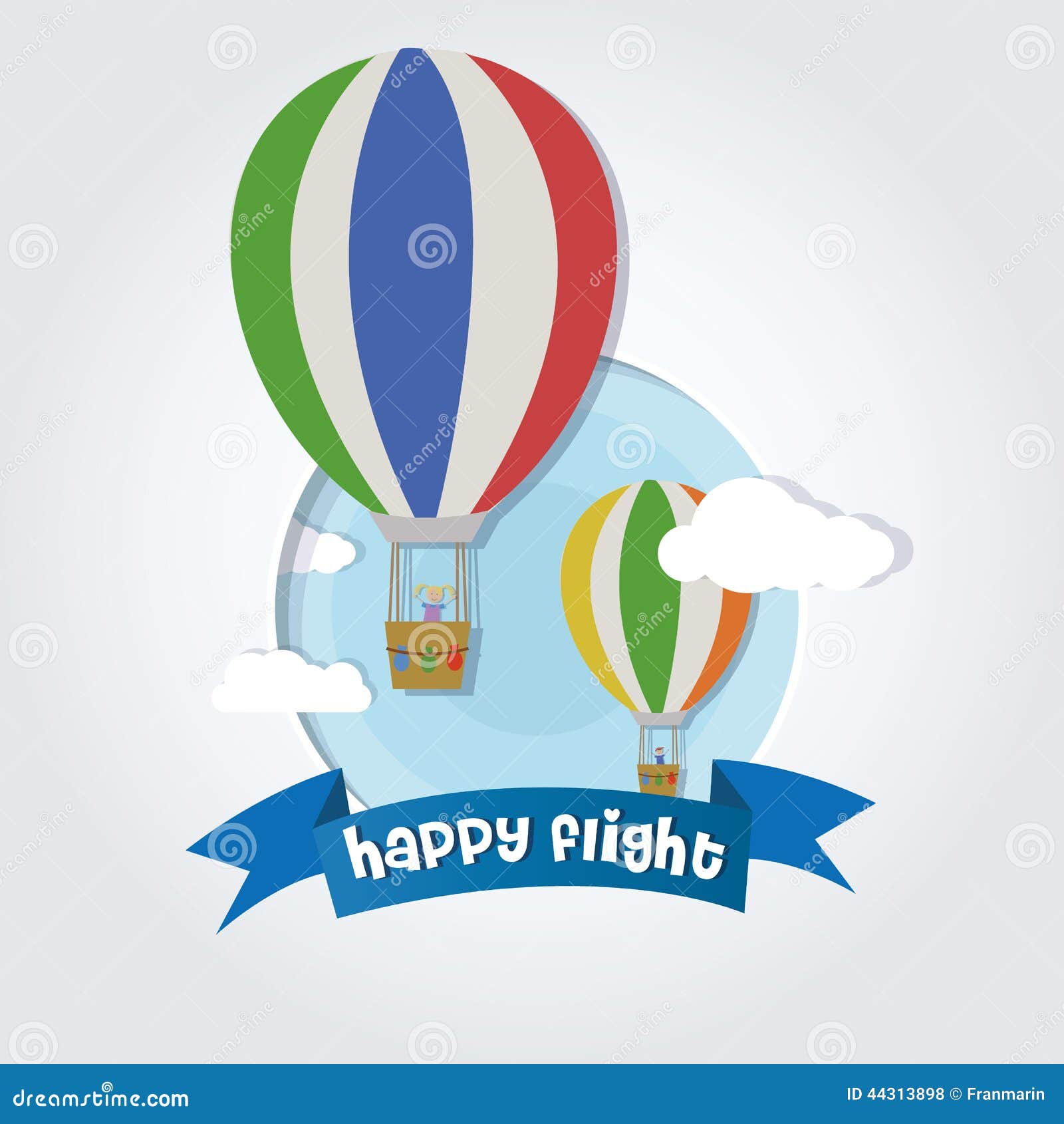 Happy flight stock illustration. Illustration of travel - 44313898