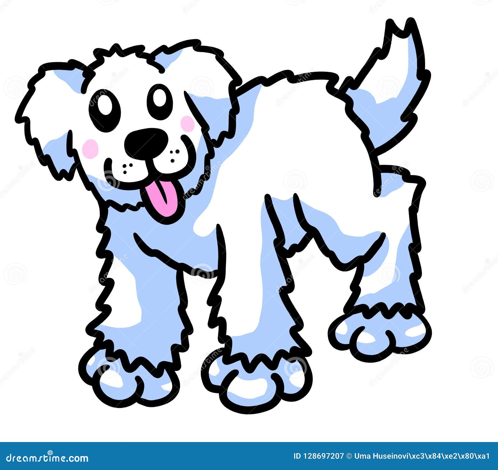 Fuzzy Dog Cartoon