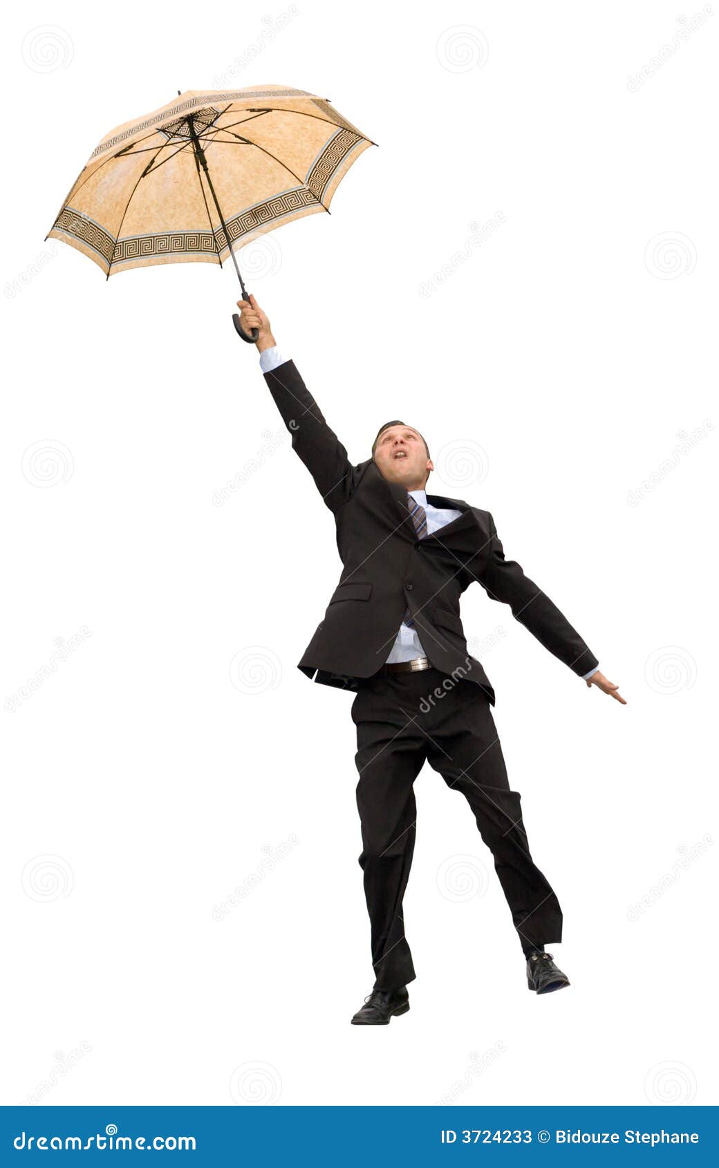 Happy flying businessman stock image. Image of flying - 3724233