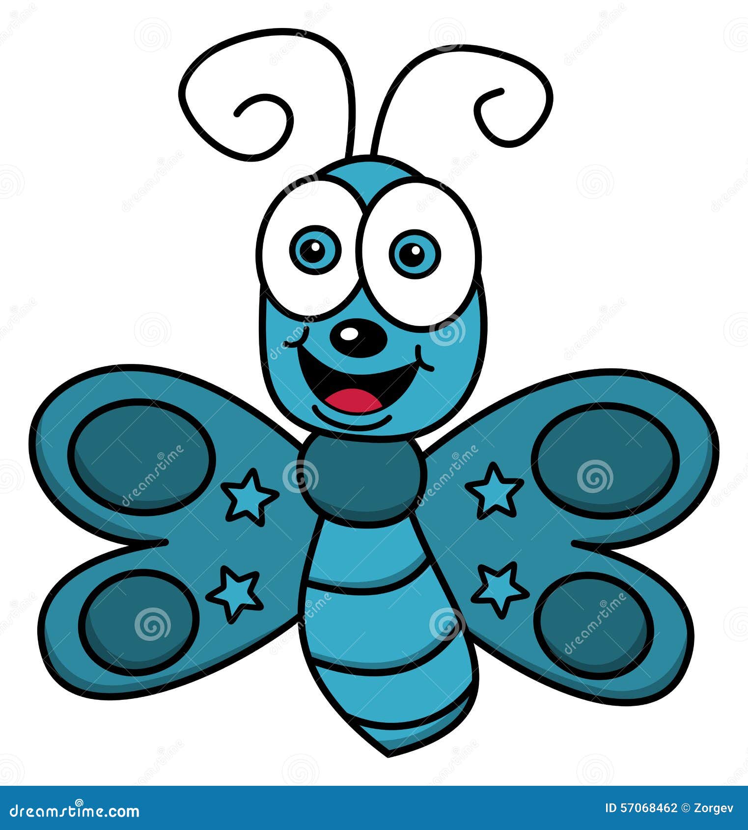 Happy flying butterfly stock illustration. Illustration of nature ...