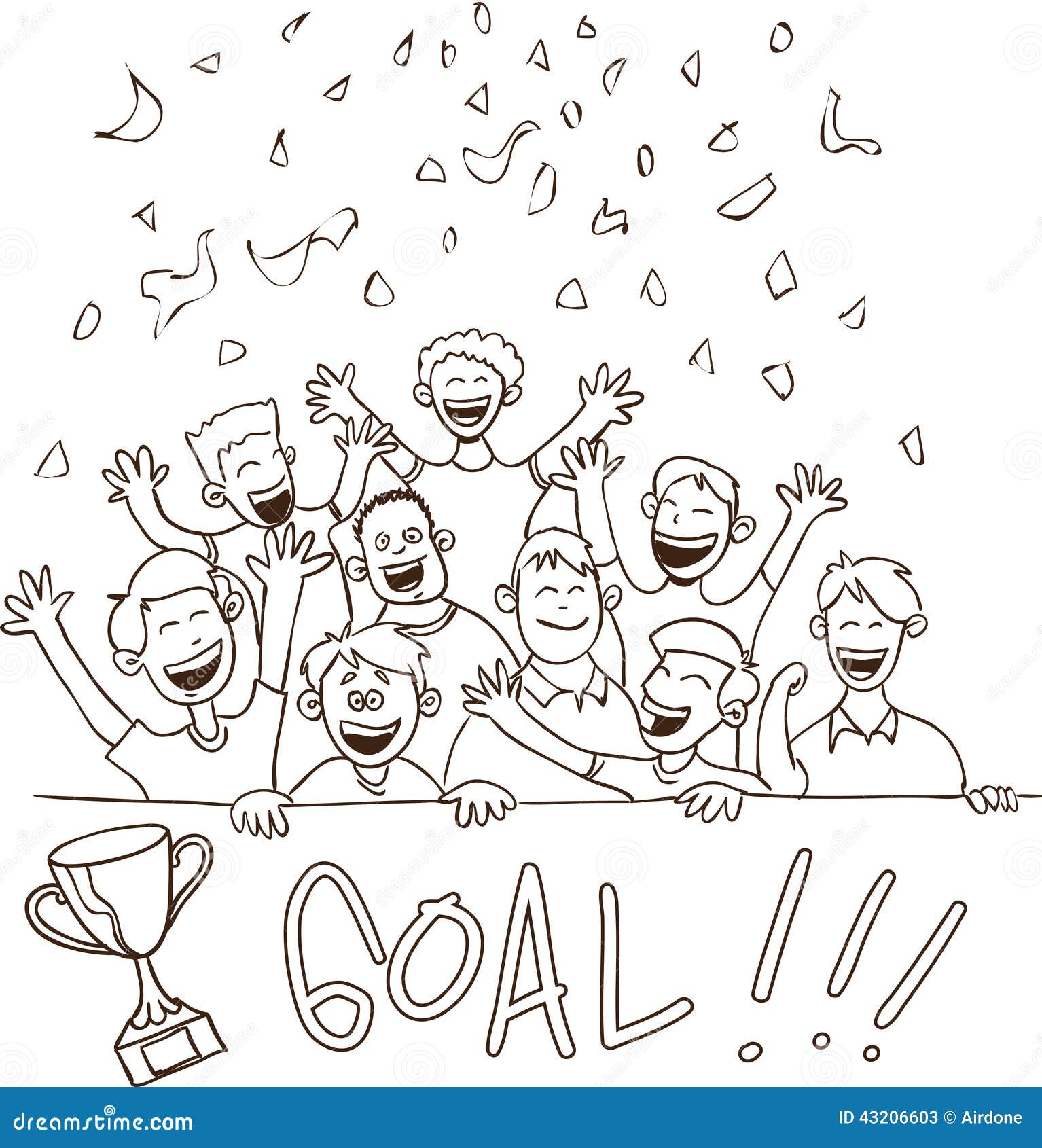 Football Supporters Present Signs In A Football Stadium To Enforce ...